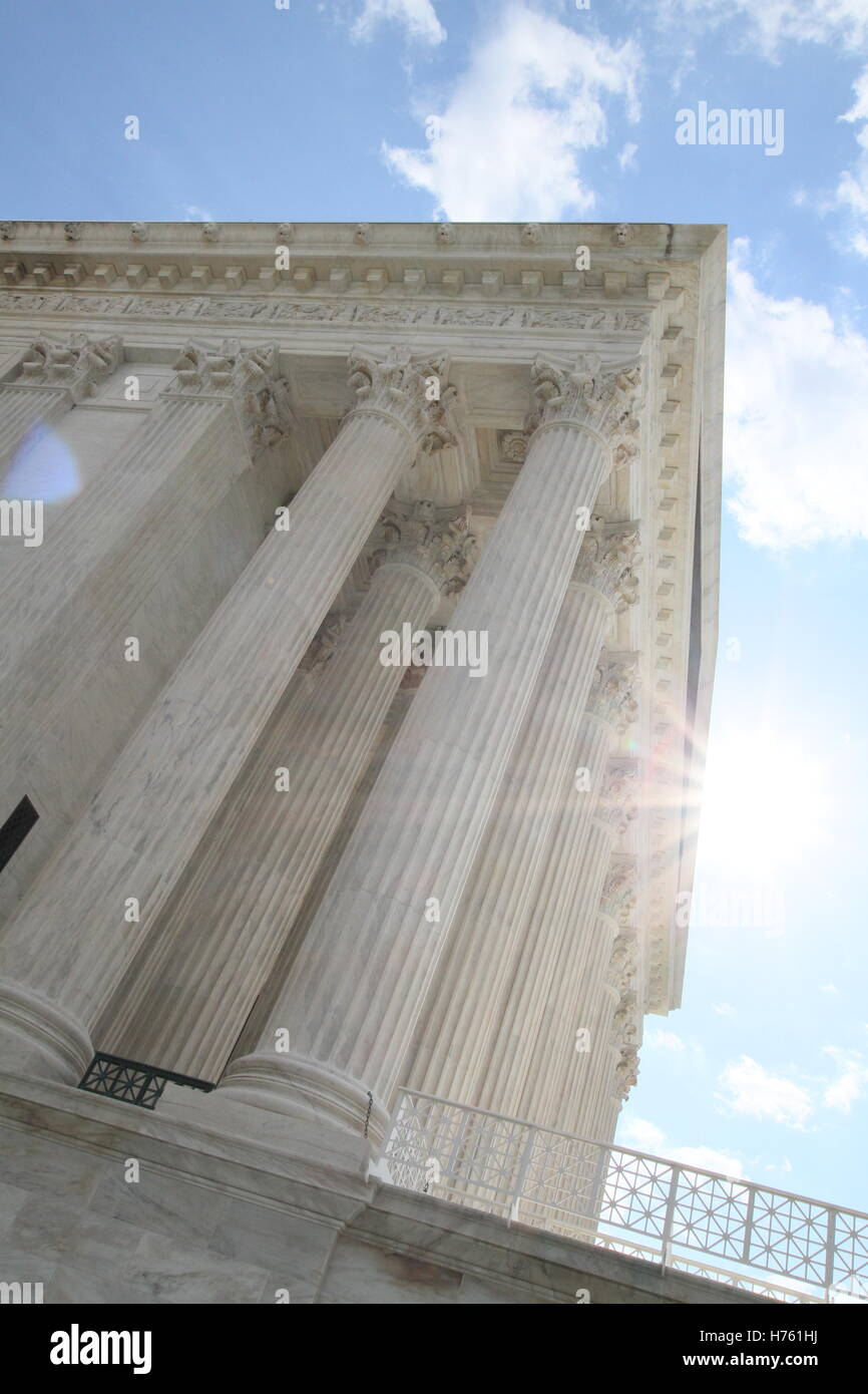 The front and inside of the Supreme Court Washington, dc Stock Photo ...