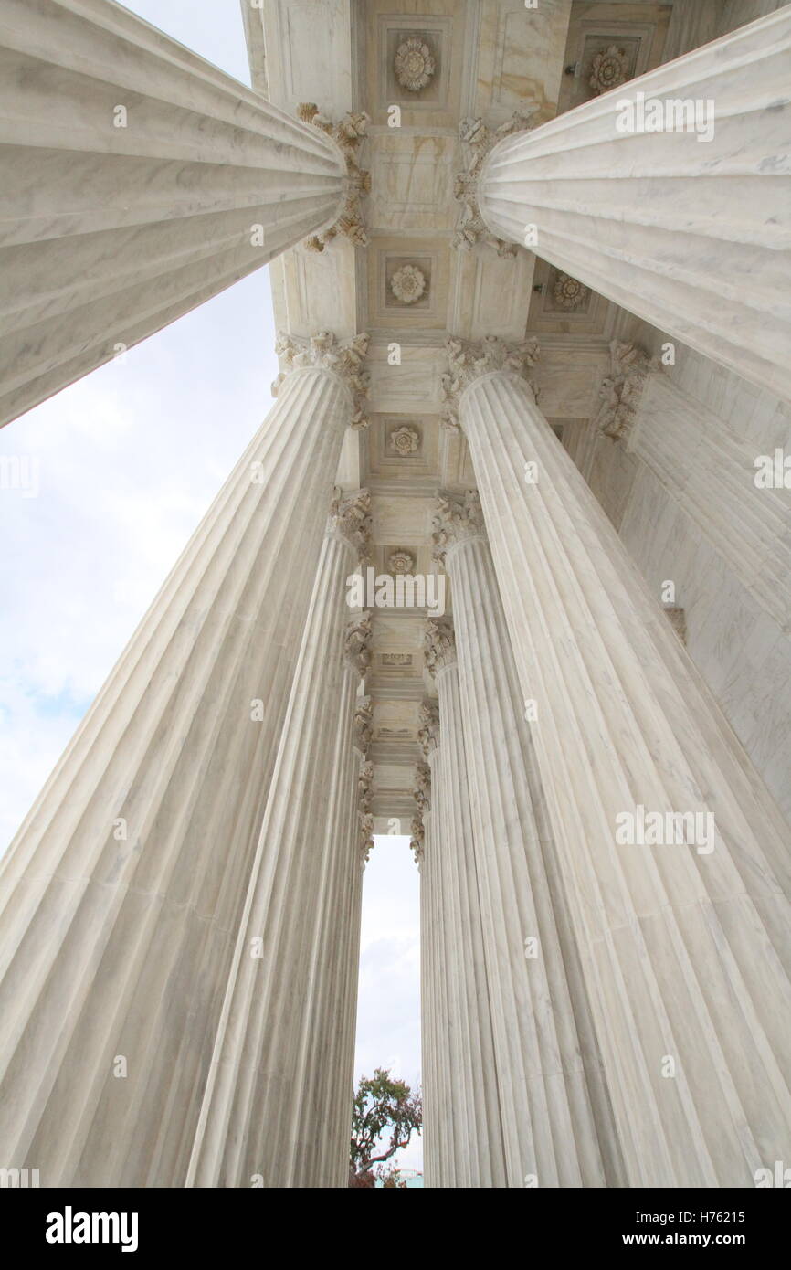 The front and inside of the Supreme Court Washington, dc Stock Photo ...