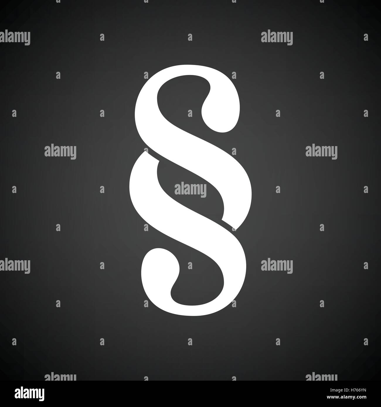 Paragraph symbol icon. Black background with white. Vector illustration ...