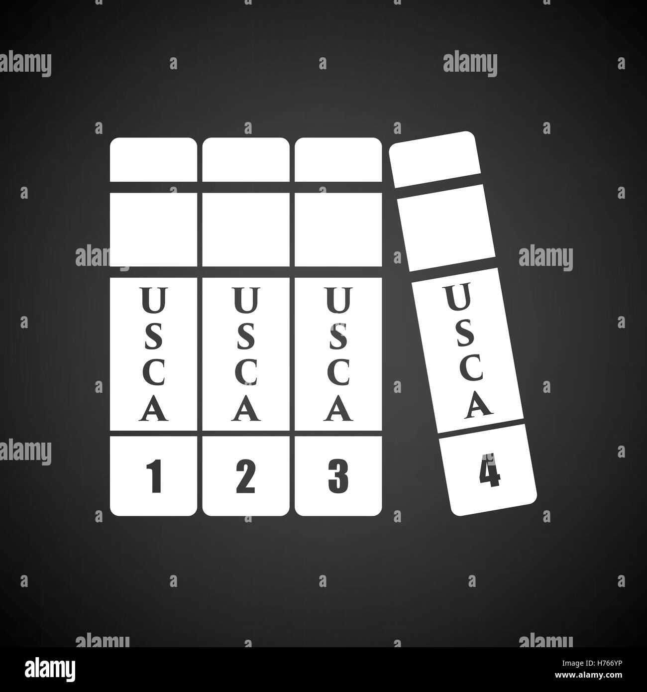 Code of laws icon. Black background with white. Vector illustration ...