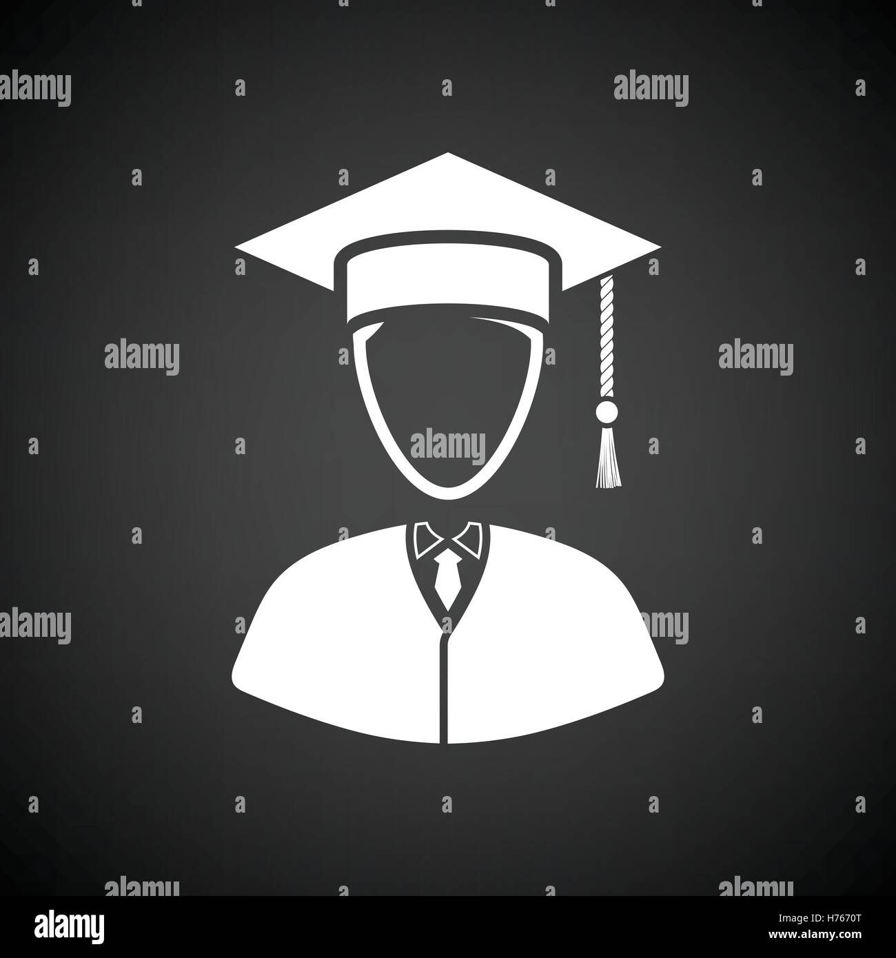 Lawyer man icon. Black background with white. Vector illustration Stock ...