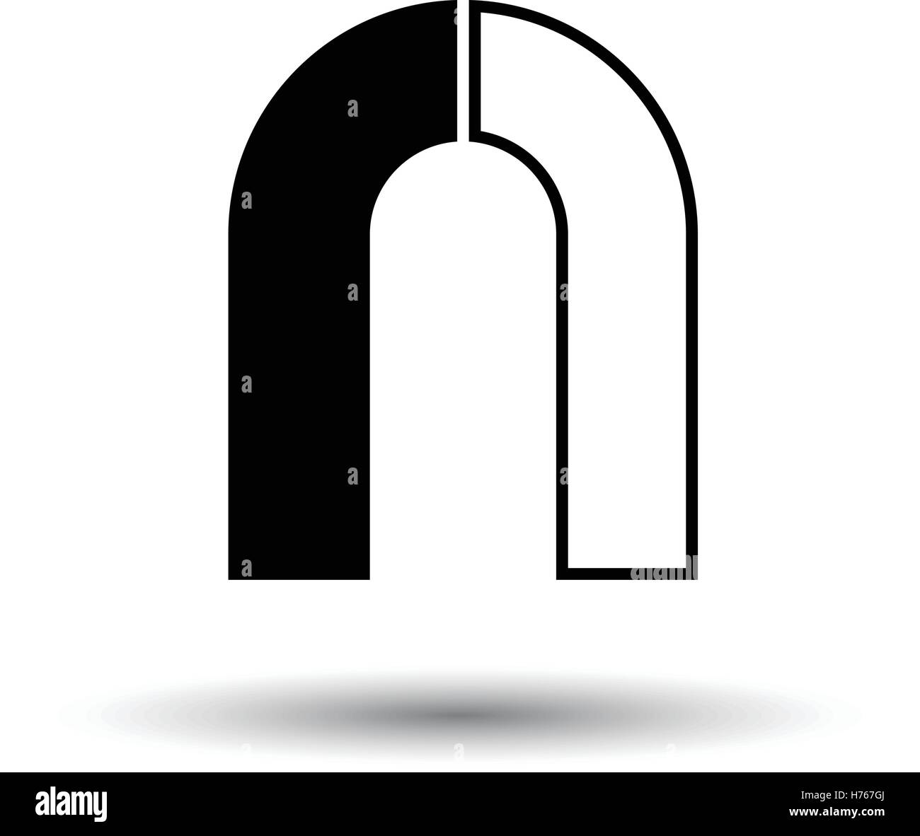 Magnet Icon. White Background With Shadow Design. Vector Illustration