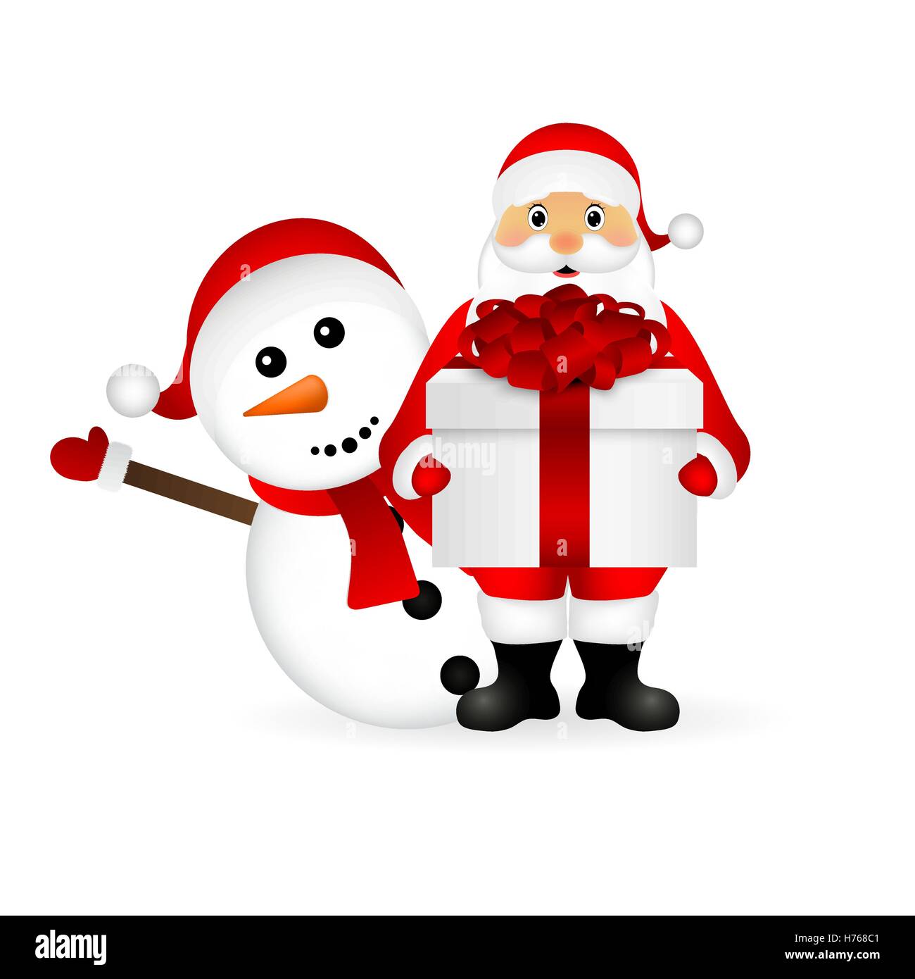 Merry christmas snowman santa clause Cut Out Stock Images & Pictures ...