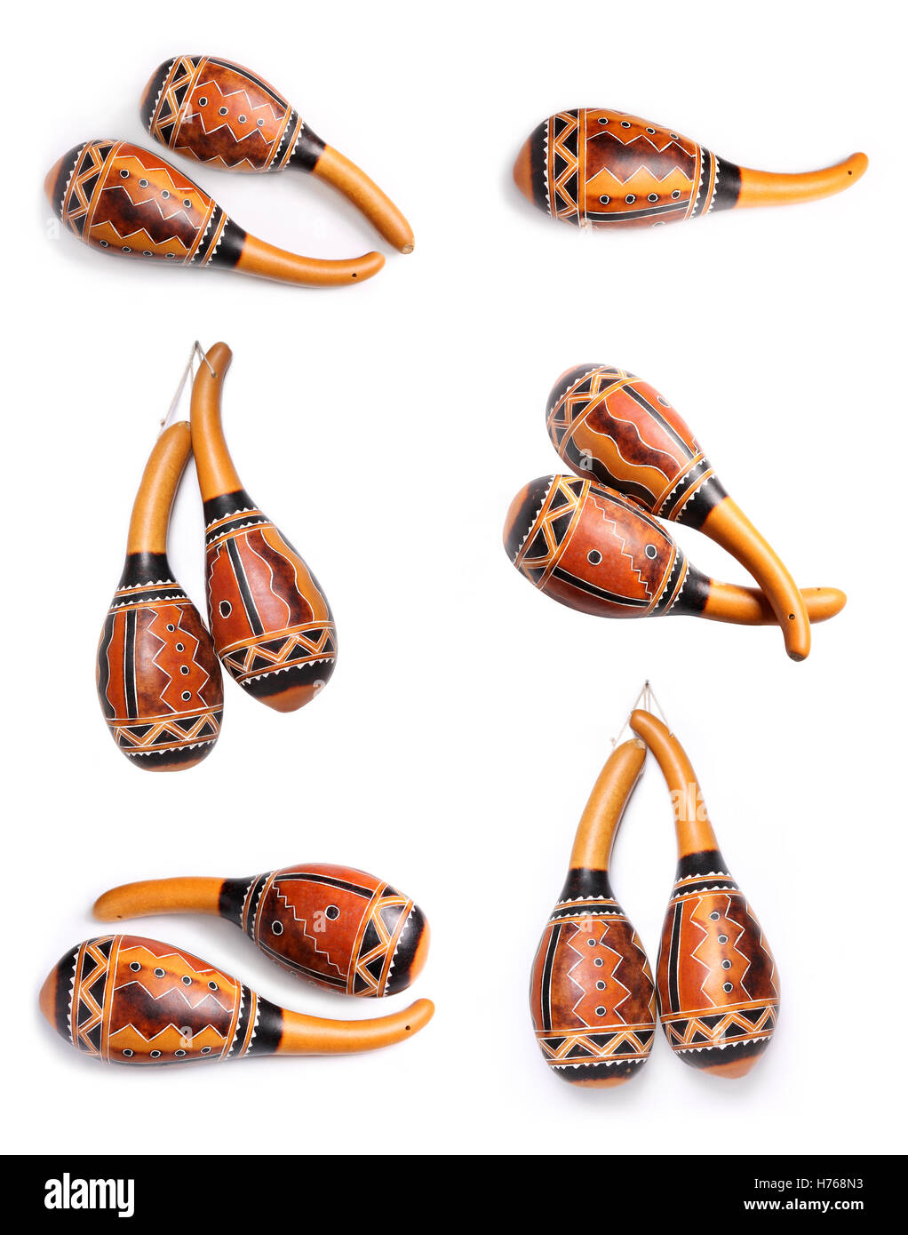 Set of maracas on white background Stock Photo - Alamy