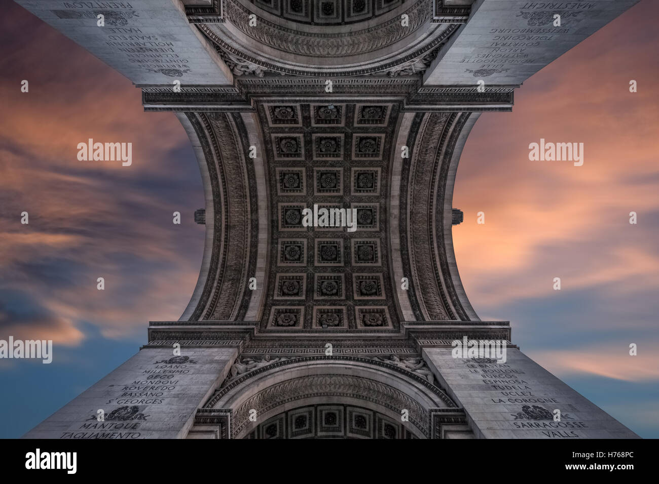 Low angle view of the arc de Triomphe, Paris, France Stock Photo - Alamy