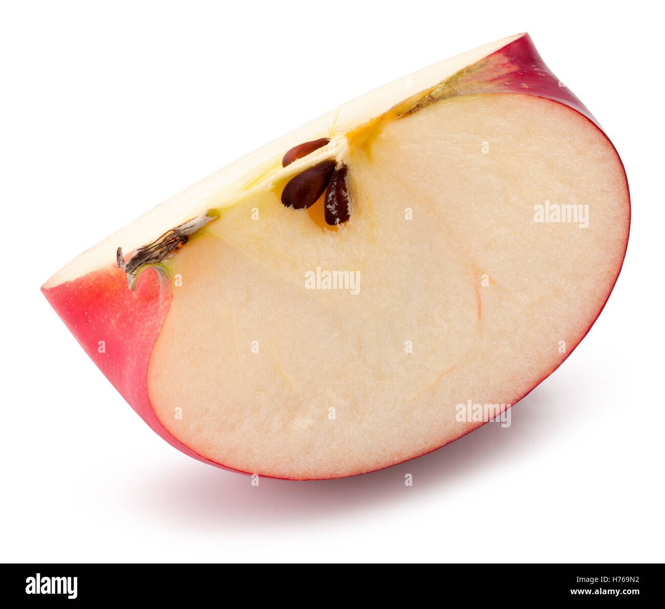 slice of red apple isolated on the white background Stock Photo - Alamy