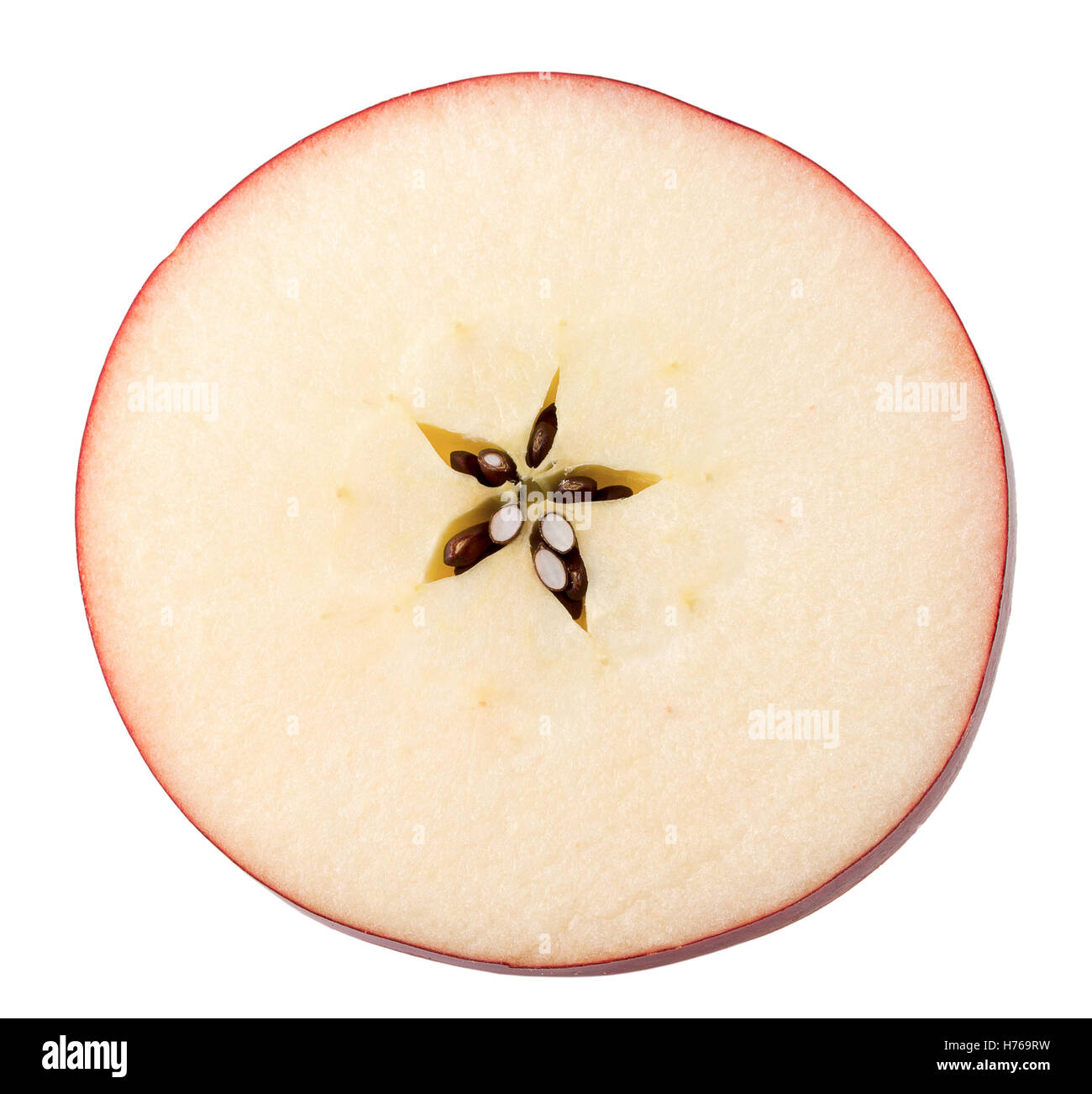 red apple slice isolated on the white background Stock Photo - Alamy