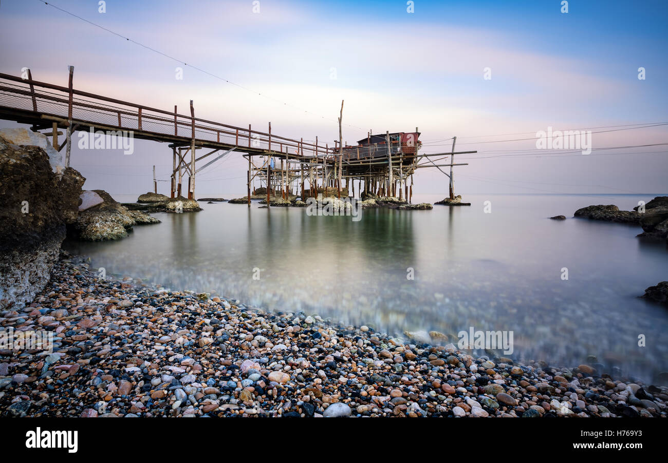 Trabucco on pier hi-res stock photography and images - Alamy