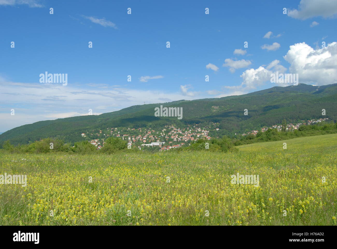 Mount Vitosha and village of Vladaya near Sofia, Bulgaria Stock Photo ...