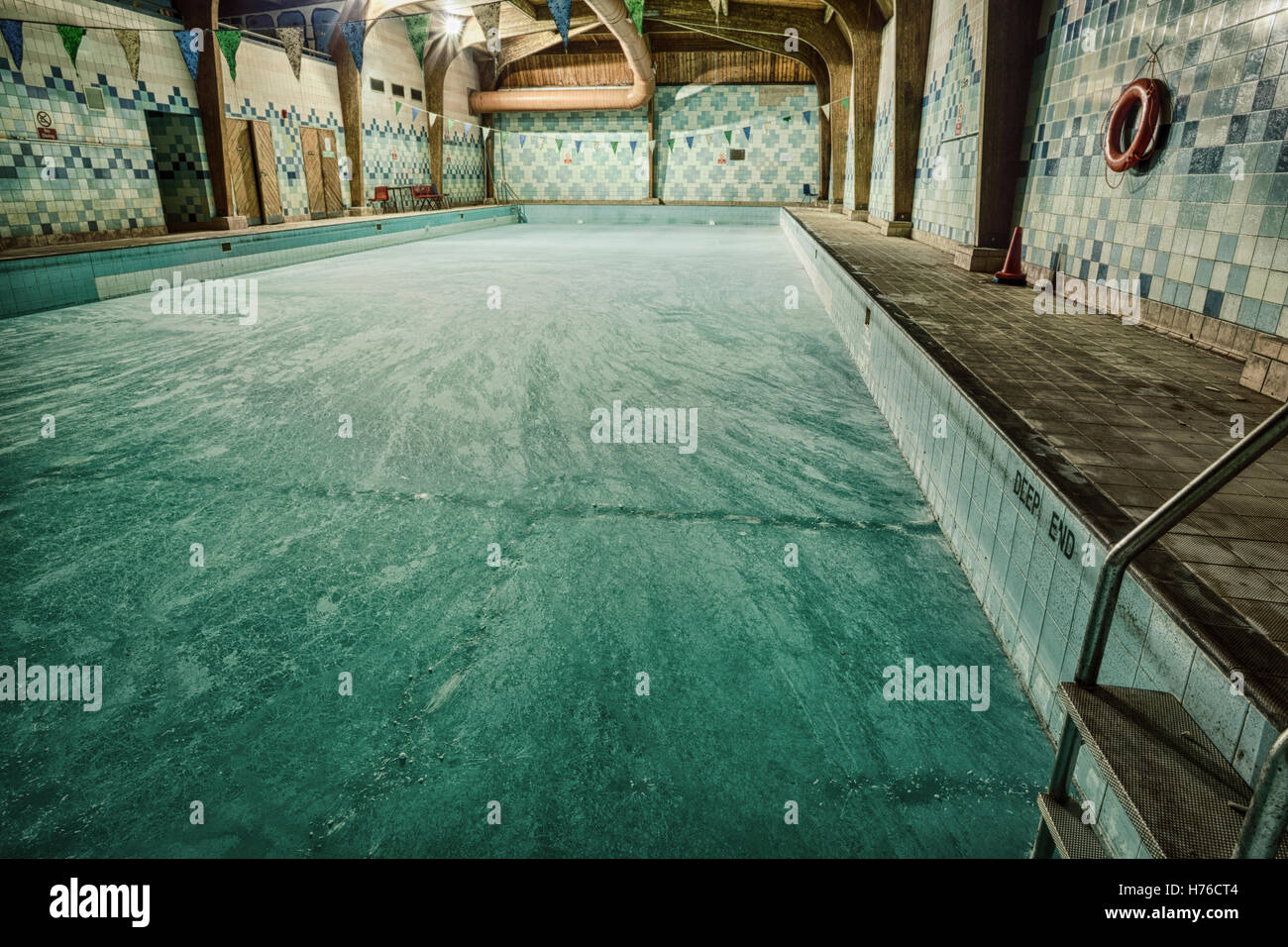Abandoned high school swimming pool, urban exploration, hdr Stock Photo ...