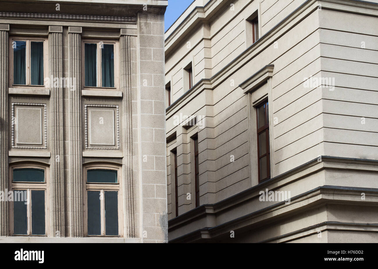 Horizontal close up of buildings with classical architecture Stock ...
