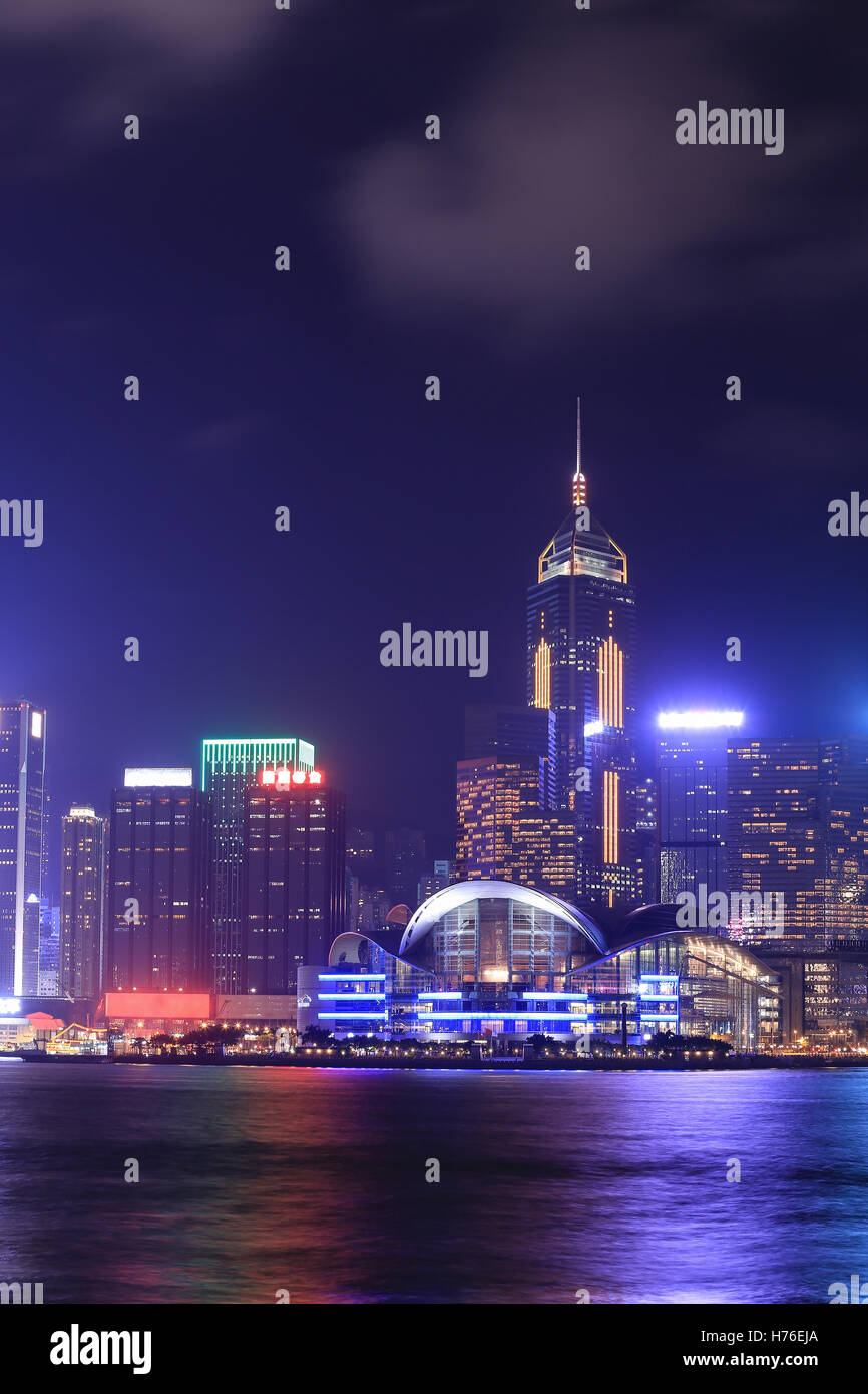 Skyline of Hong Kong city, view from Victoria Harbour Stock Photo - Alamy