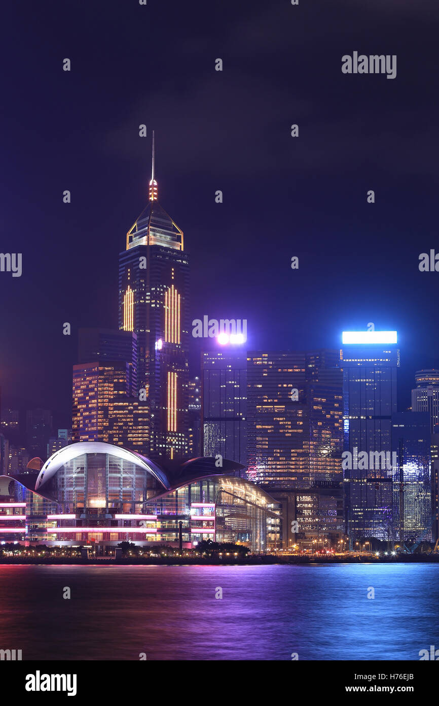 Skyline of Hong Kong city, view from Victoria Harbour Stock Photo - Alamy