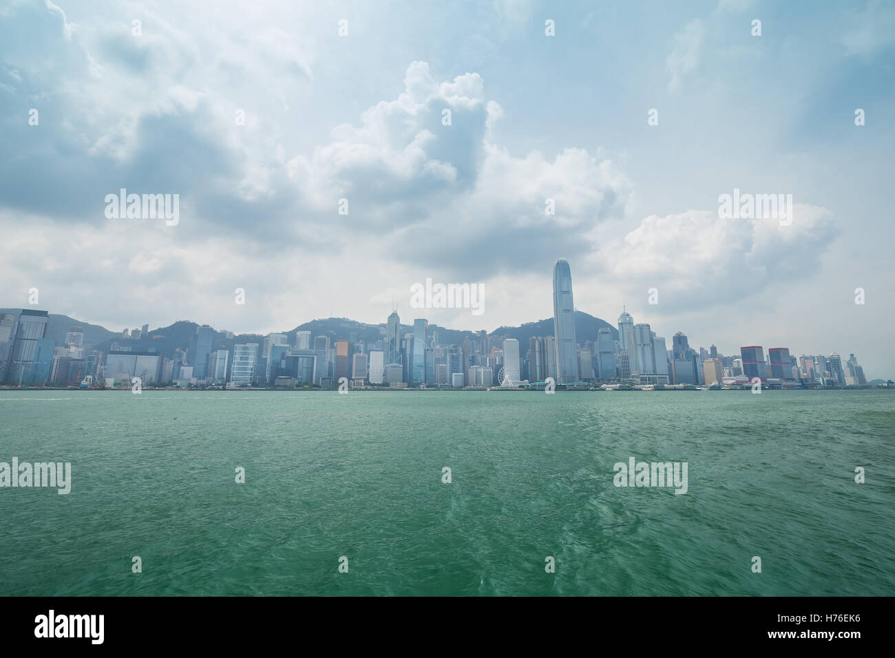 Skyline of Hong Kong city, view from Victoria Harbour Stock Photo - Alamy