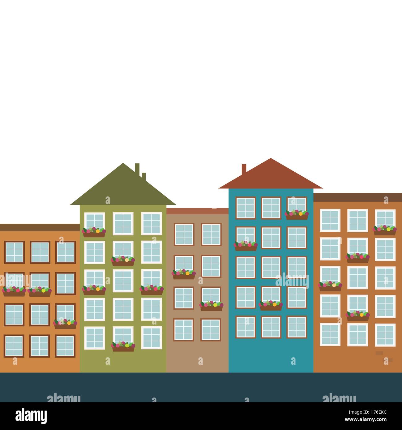 Colorful Houses. Real Estate Concept Stock Vector Image & Art - Alamy