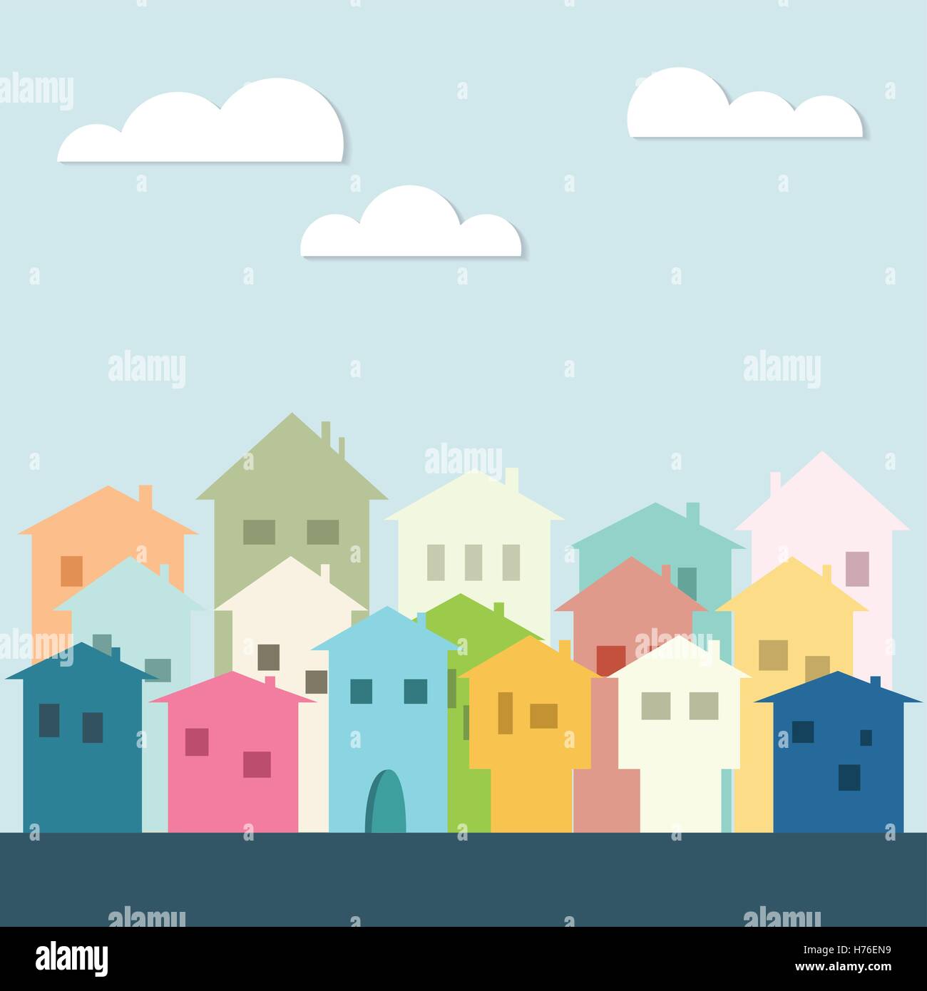 Buildings houses housing Stock Vector Images - Alamy