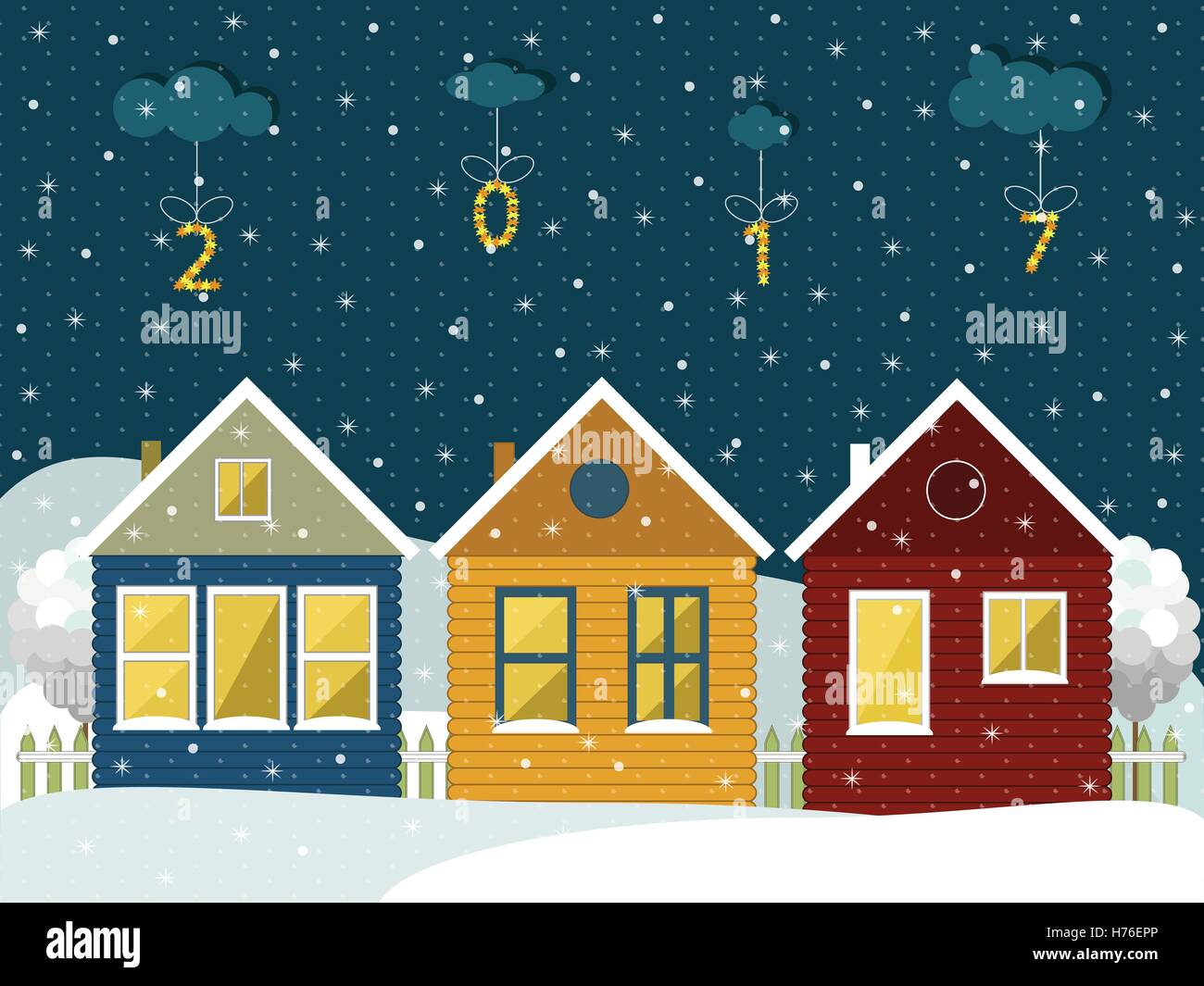 Beautiful christmas tree warm Stock Vector Images - Alamy