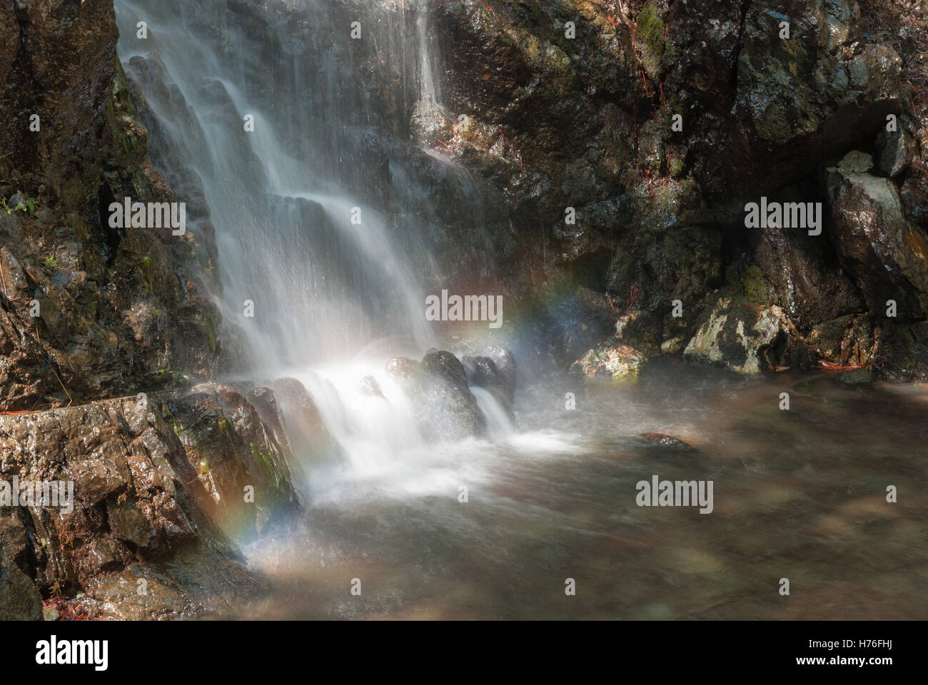 Beautiful waterfall. Caledonia (Kalidonia) waterfalls. Troodos ...
