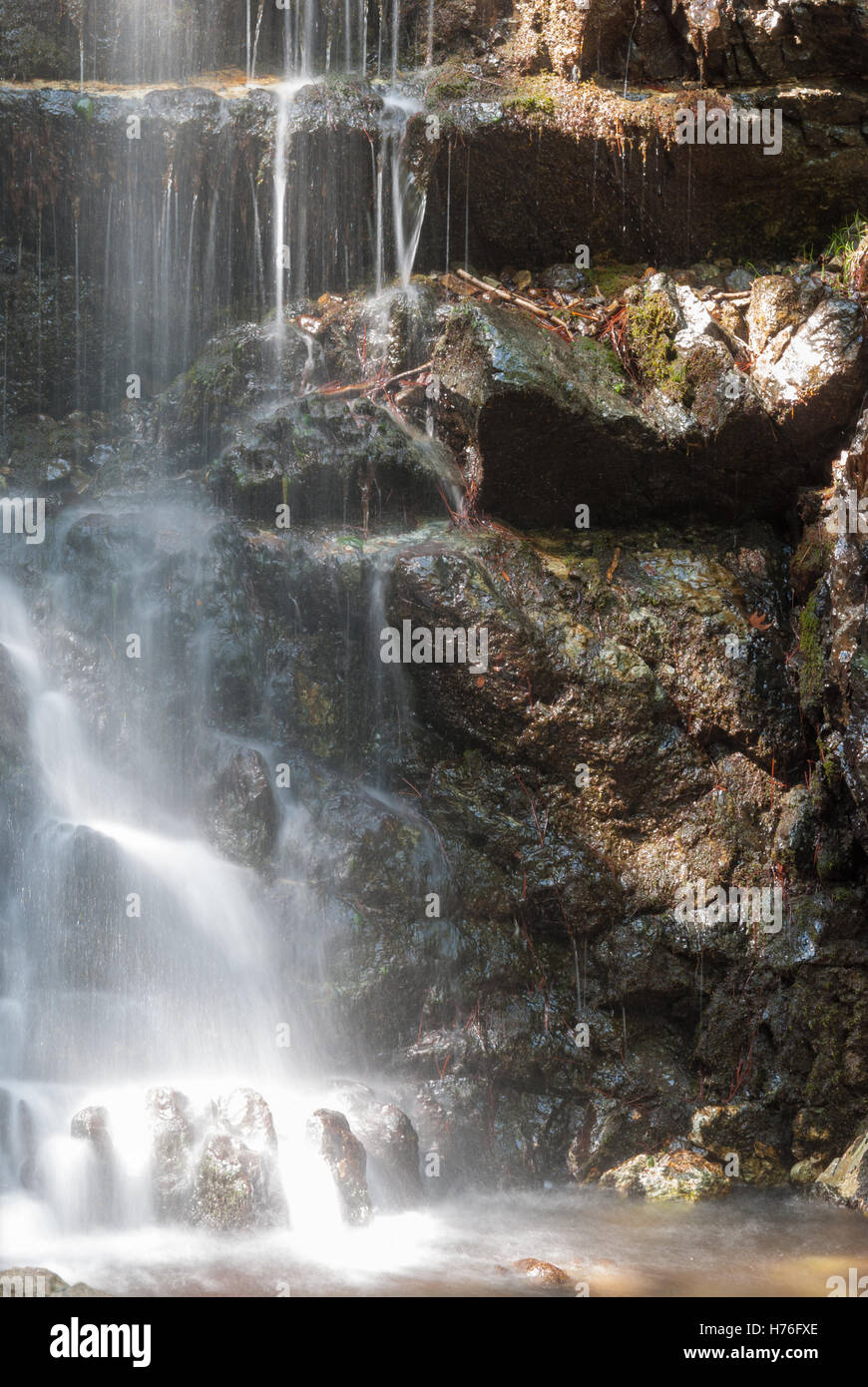 Beautiful waterfall. Caledonia (Kalidonia) waterfalls. Troodos ...