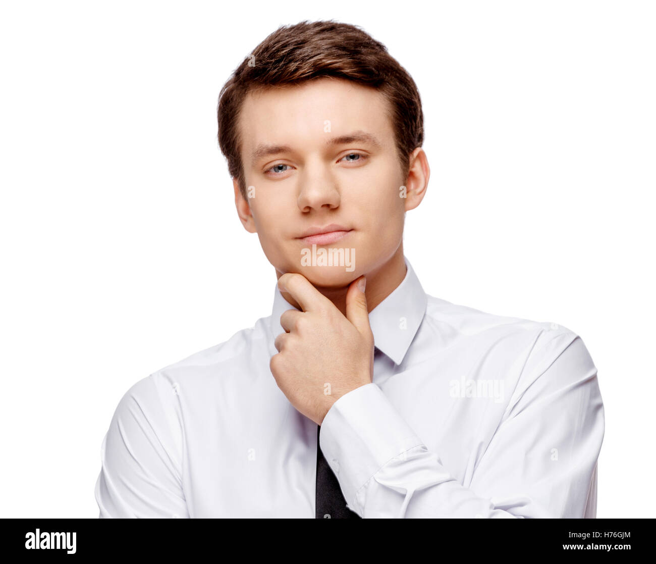 Handsome stylish businessman on white background Stock Photo - Alamy