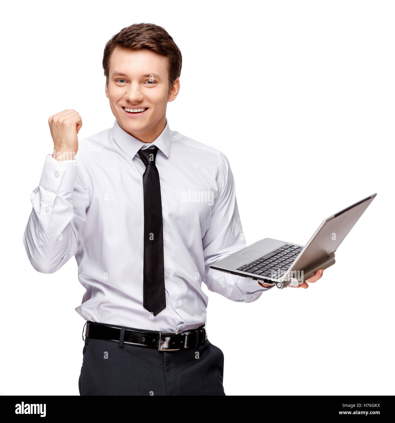 Handsome stylish businessman on white background Stock Photo - Alamy