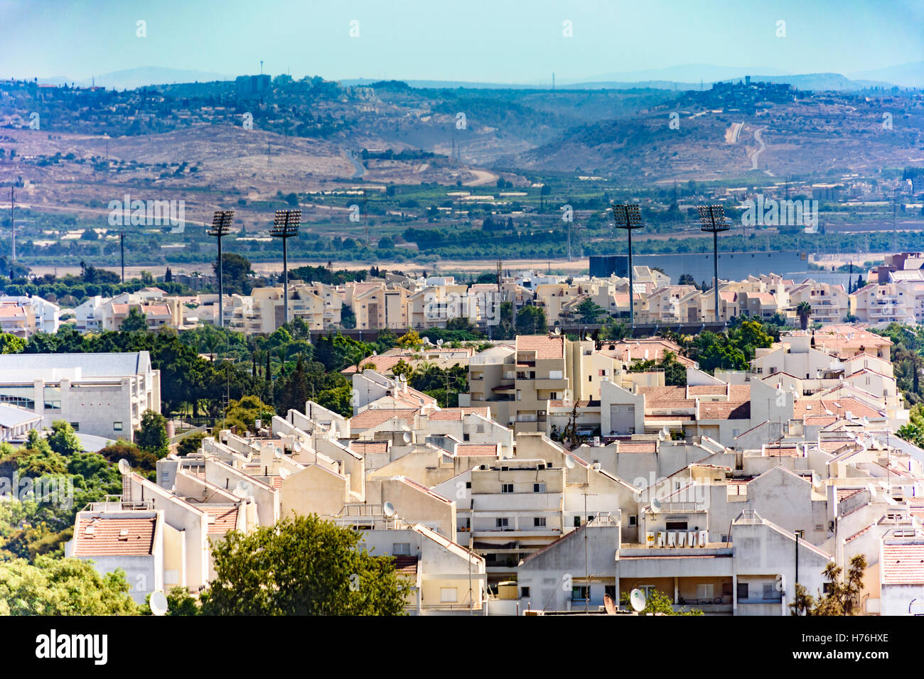 Bird's Eye View of the Shomron Mountains in the West Bank and the ...