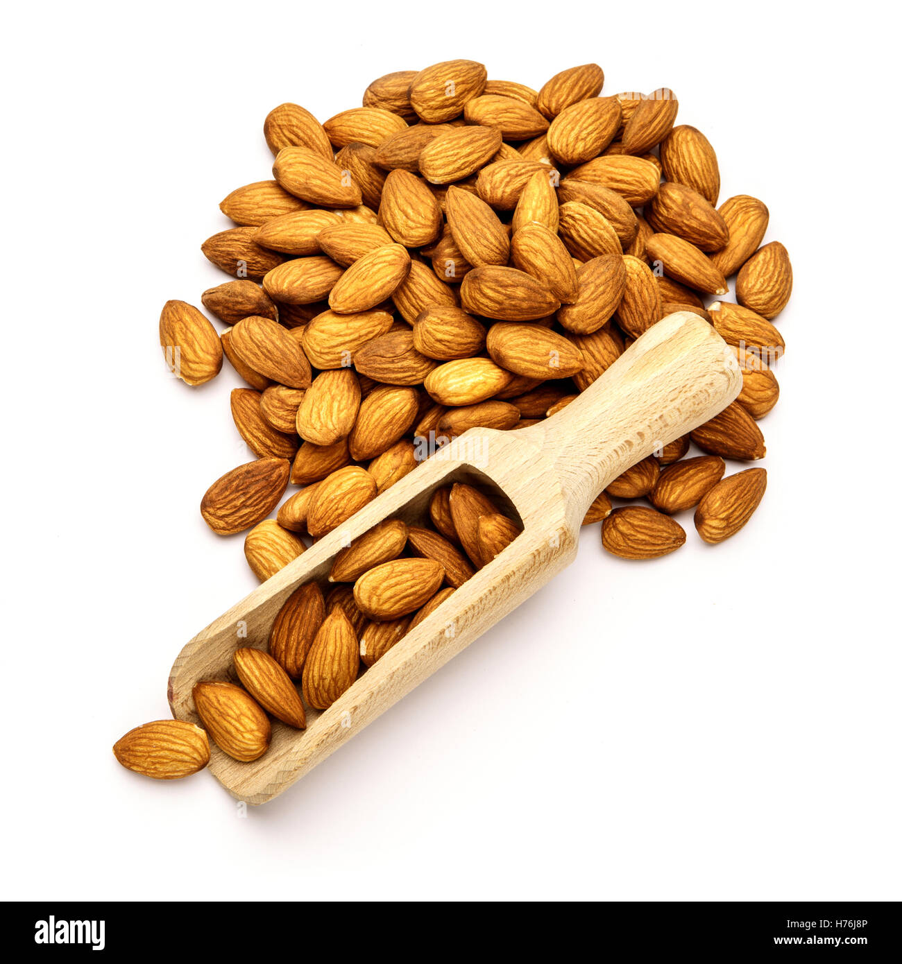 group of almonds isolated on white Stock Photo - Alamy