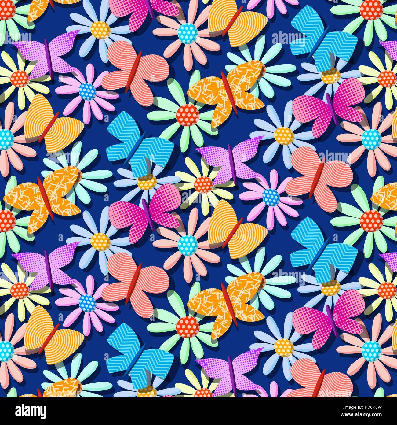 seamless repetitive pattern with butterflies Stock Vector Image & Art ...