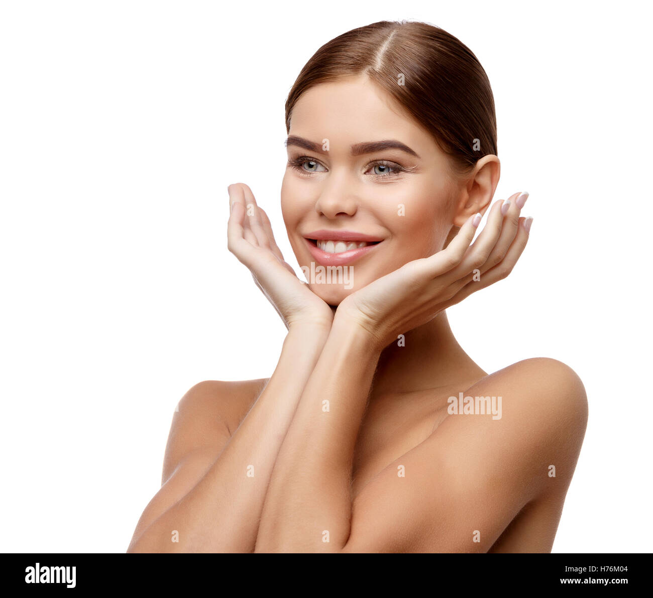 Beautiful Woman with Clean Fresh Skin Stock Photo - Alamy