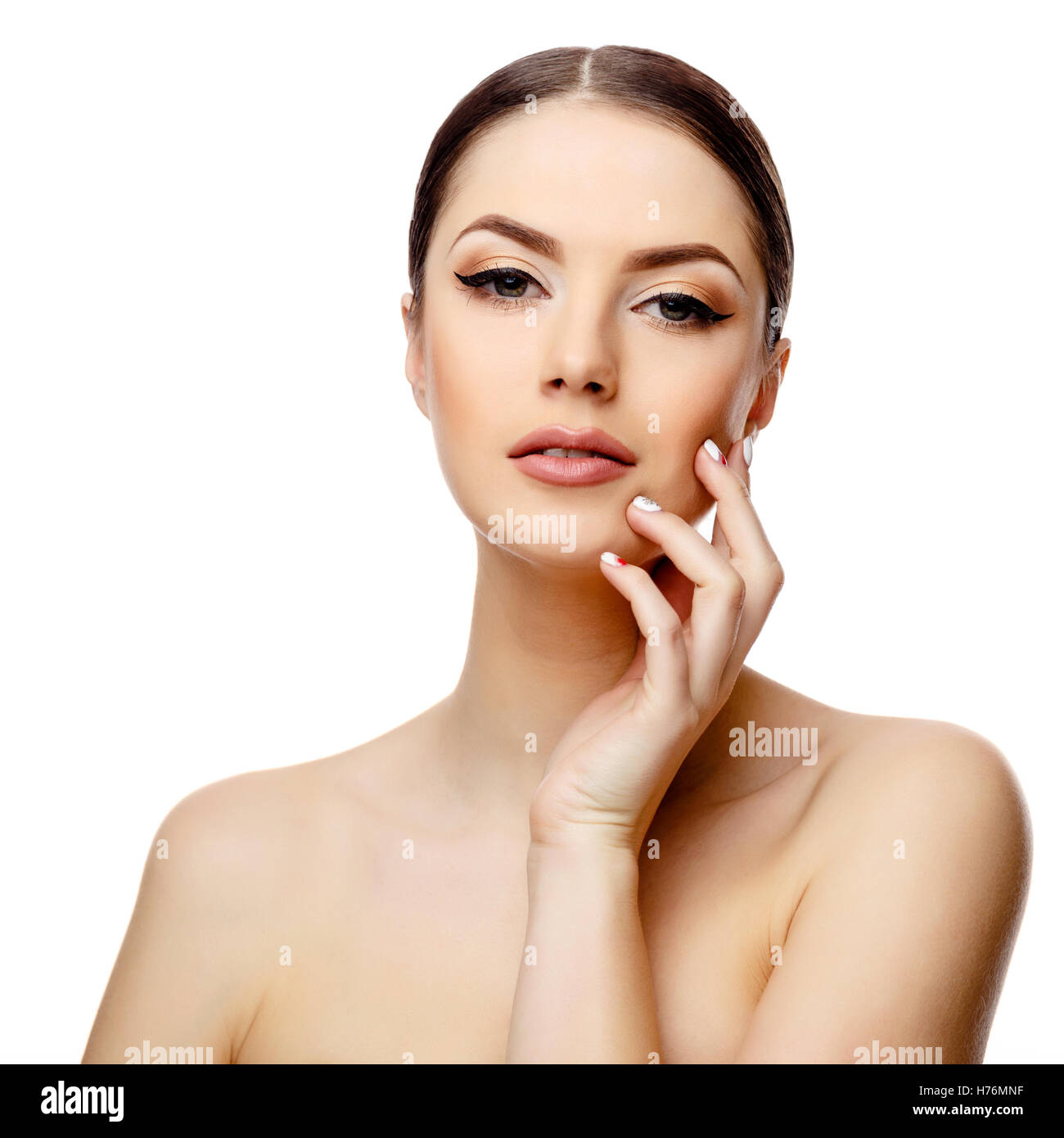 Beautiful Woman with Clean Fresh Skin Stock Photo - Alamy