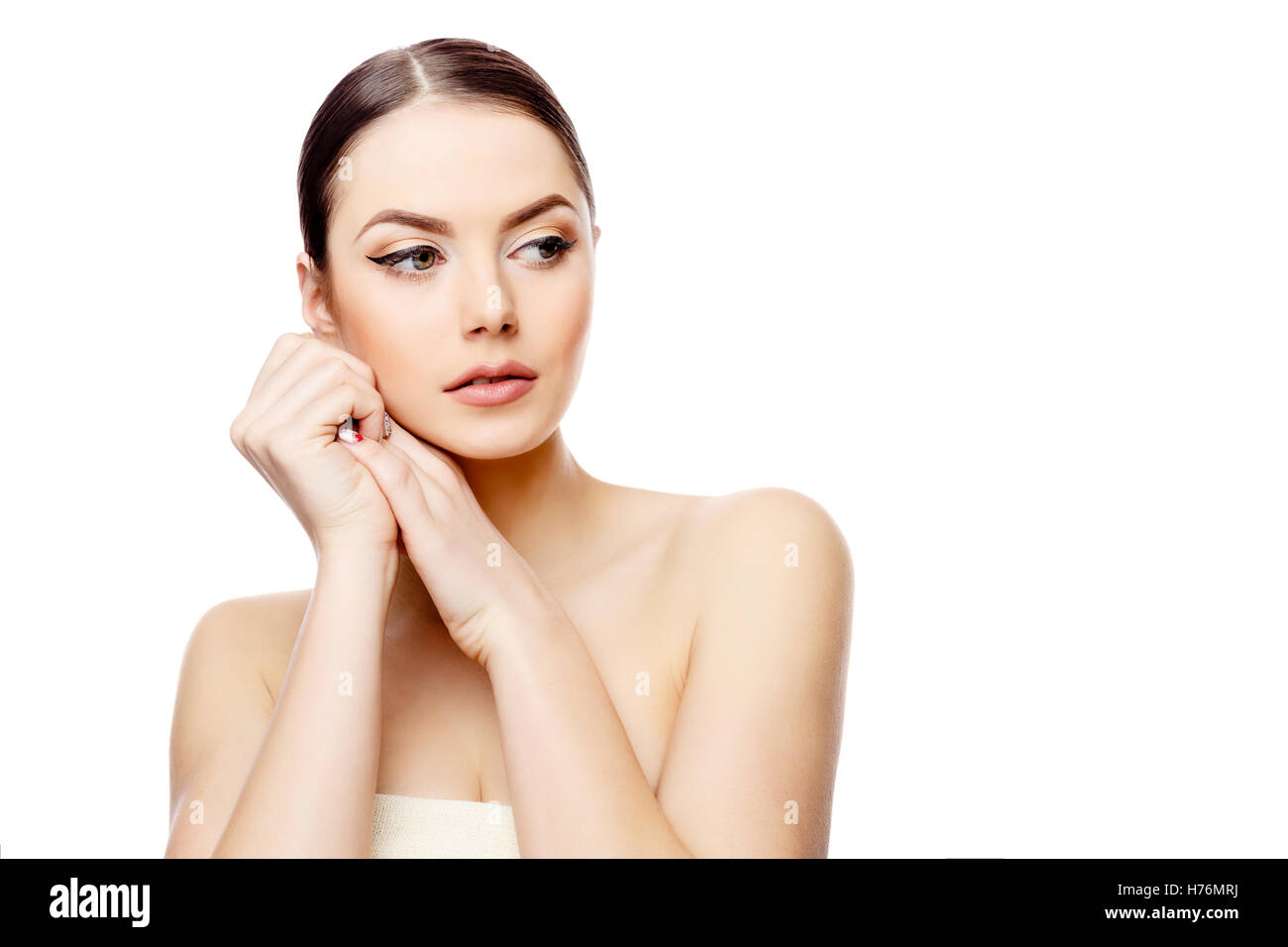 Beautiful Woman with Clean Fresh Skin Stock Photo - Alamy