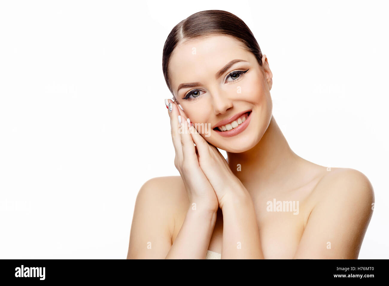 Beautiful Woman with Clean Fresh Skin Stock Photo - Alamy