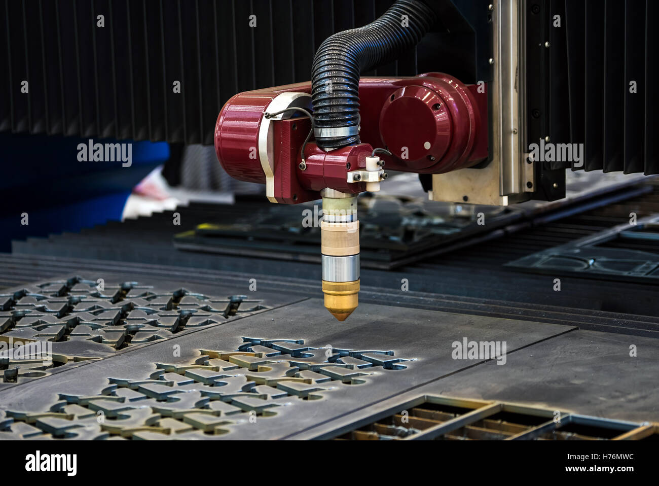 Laser metal sheet machine Stock Photo - Alamy