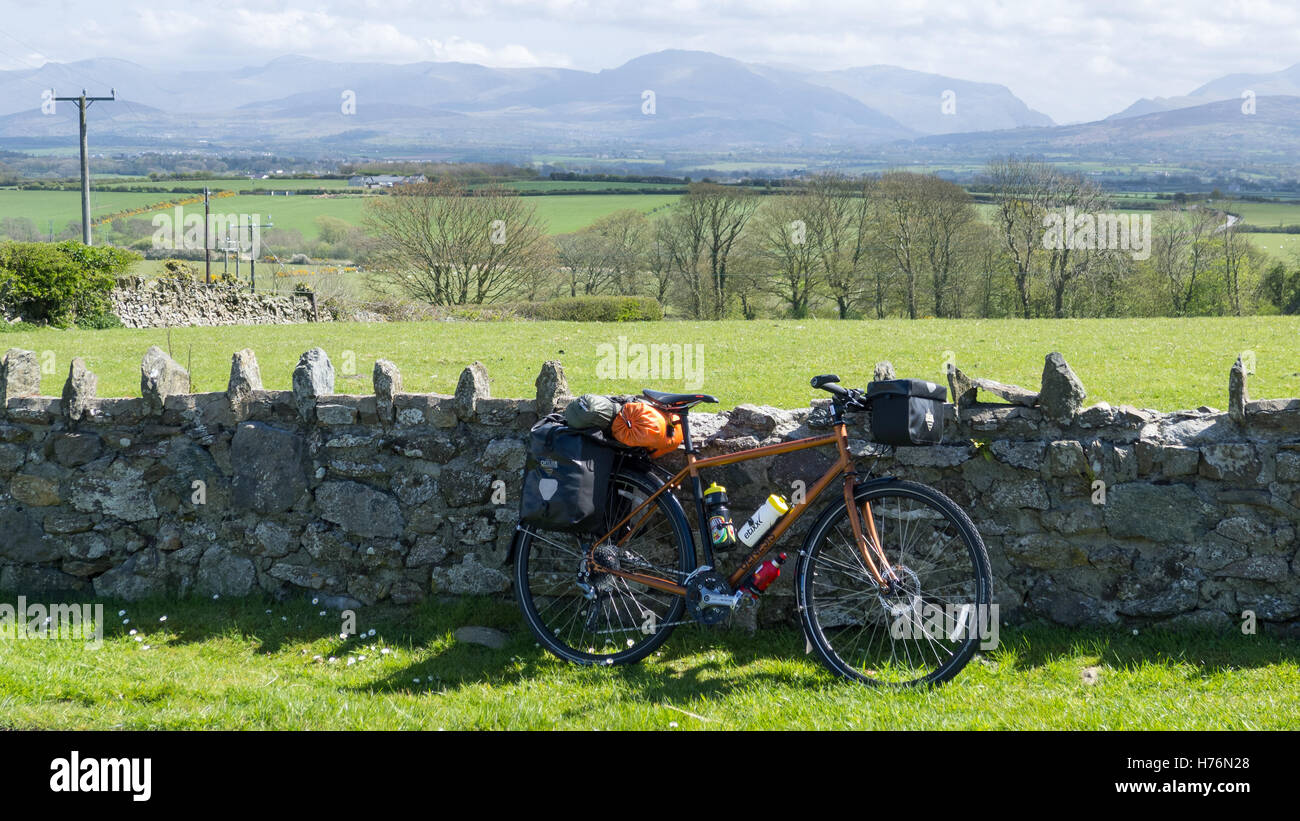 Bicycle touring on Anglesey, Wales Stock Photo - Alamy