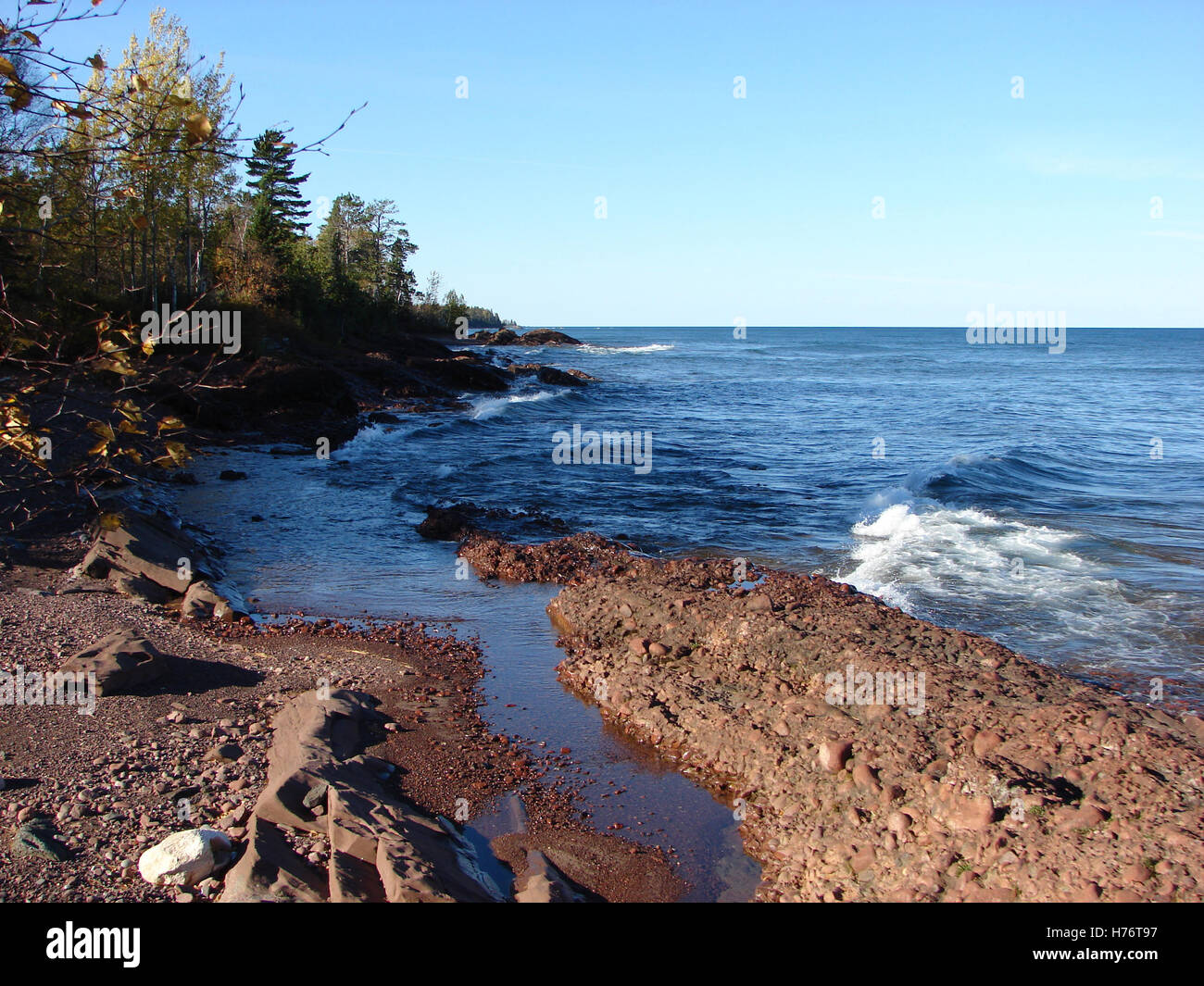 Shoreline of Lake Superior Stock Photo - Alamy