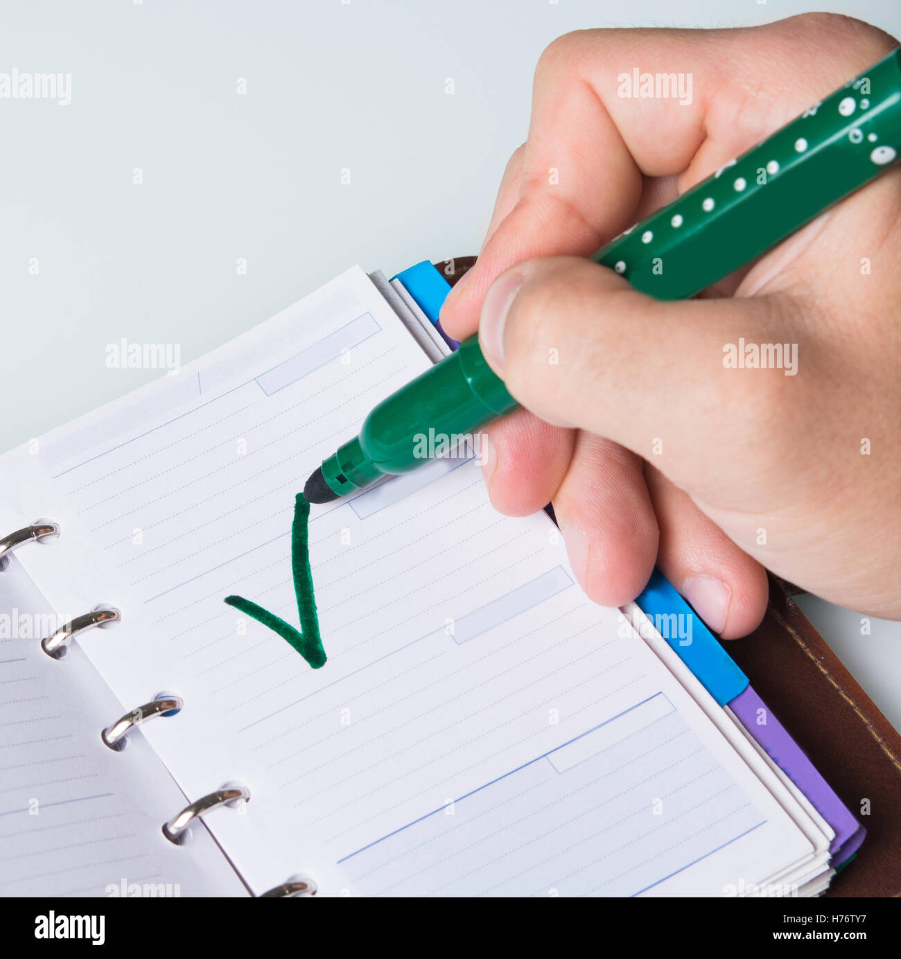 mark in the diary Stock Photo - Alamy