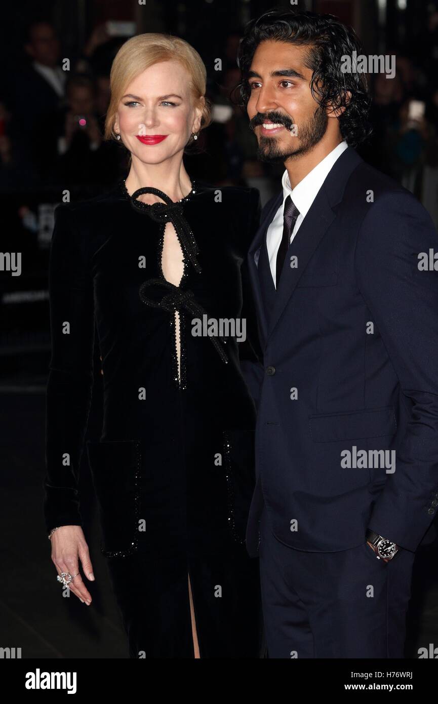 London, UK. Dev Patel and Nicole Kidman at BFI London Film Festival ...
