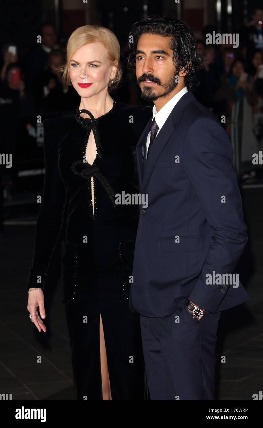 London, UK. Dev Patel and Nicole Kidman at BFI London Film Festival ...