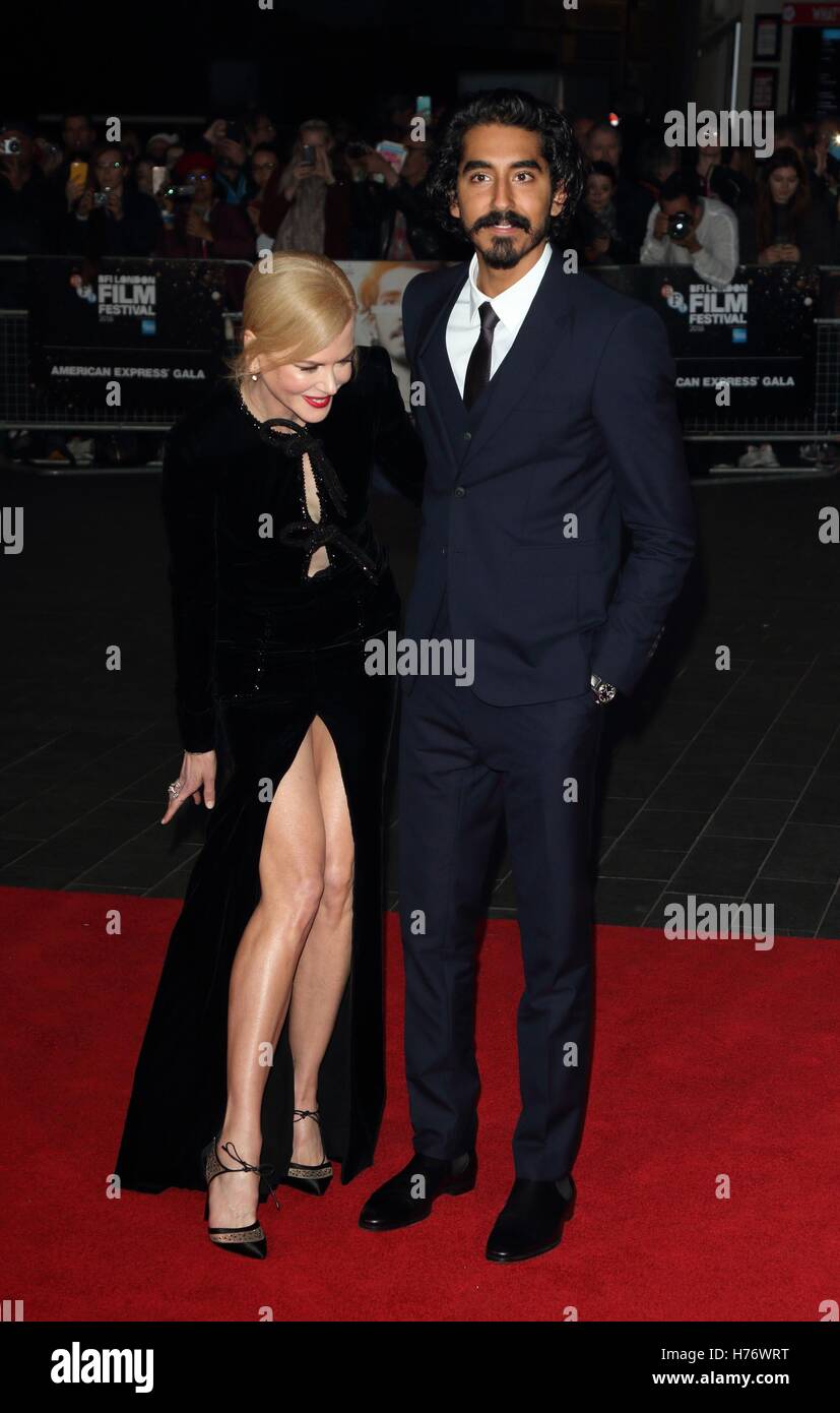 London, UK. Dev Patel and Nicole Kidman at BFI London Film Festival ...