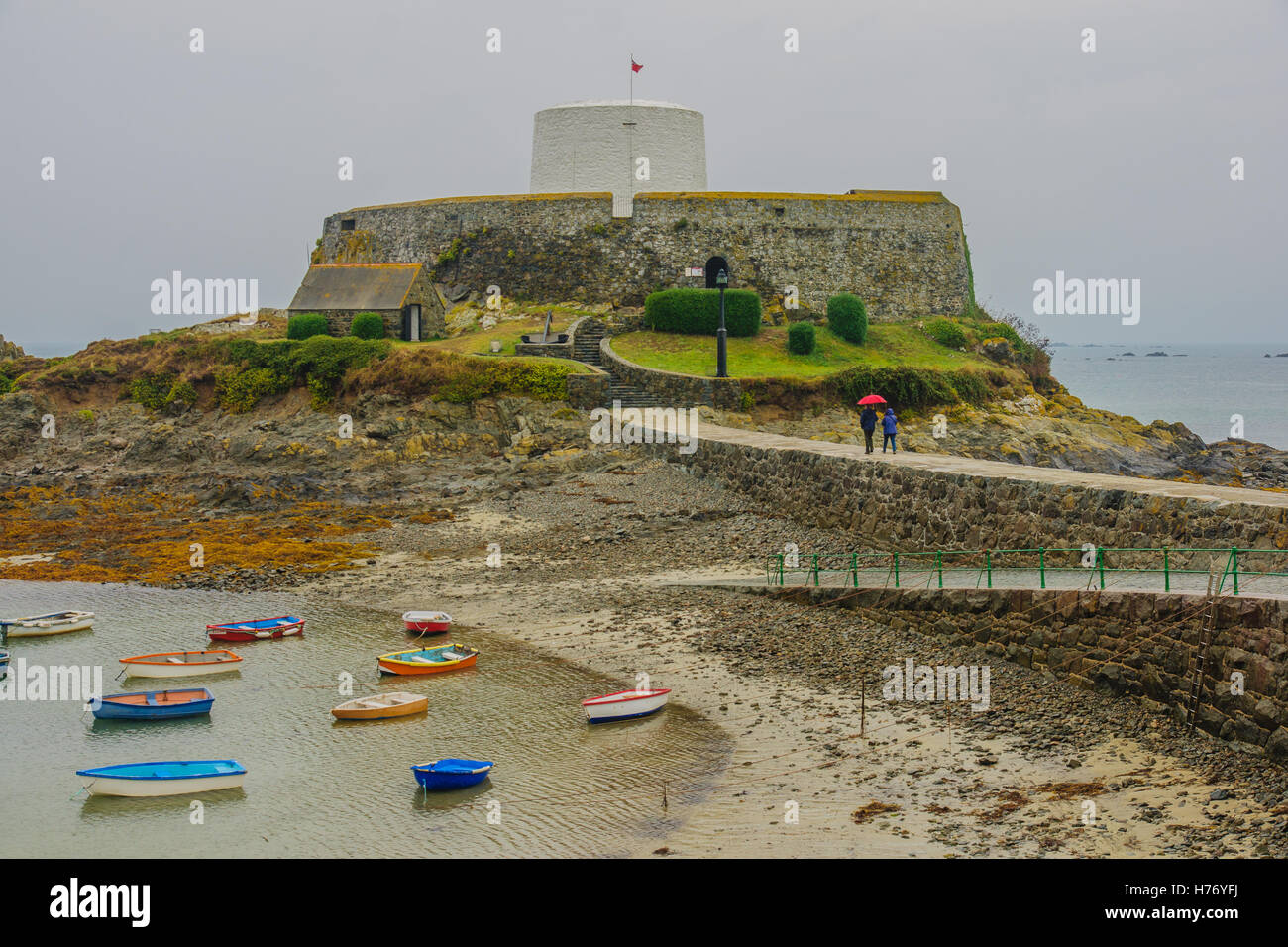 Fort Grey, Guernsey. On Rocquaine Bay, it houses the Fort Grey ...
