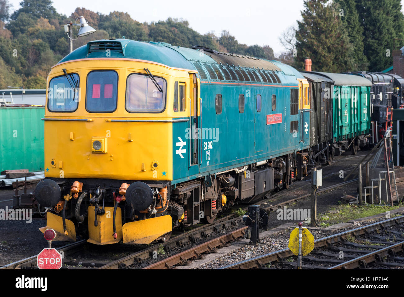 England, Tunbridge Wells. Spa Valley railway. British Rail engine, type ...