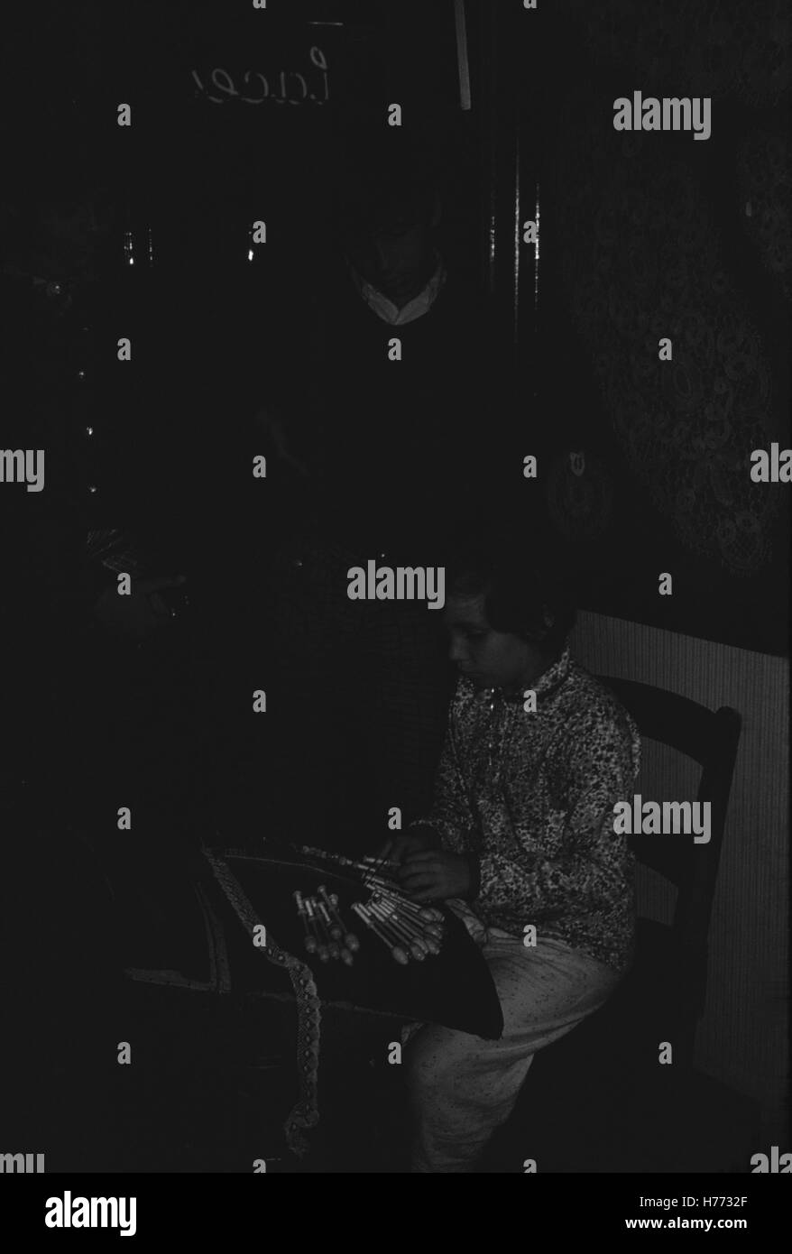 Blue vintage clothes Black and White Stock Photos & Images - Alamy