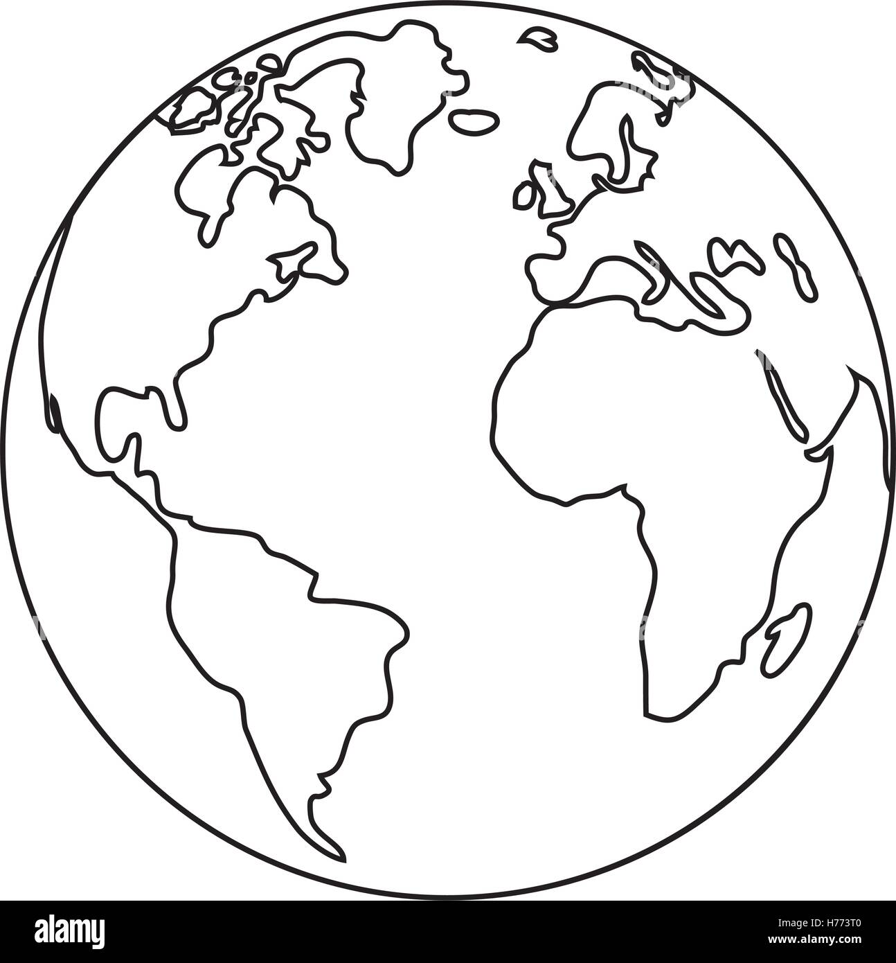 world planet earth isolated icon vector illustration design Stock ...