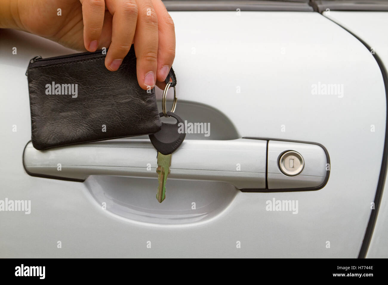 Abstract photo of car door handle and lock Stock Photo - Alamy