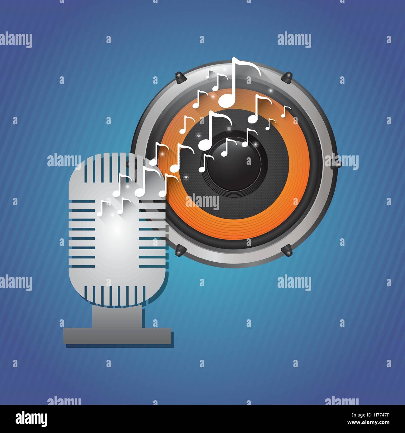 microphone radio stereo icon vector illustration graphic design Stock ...
