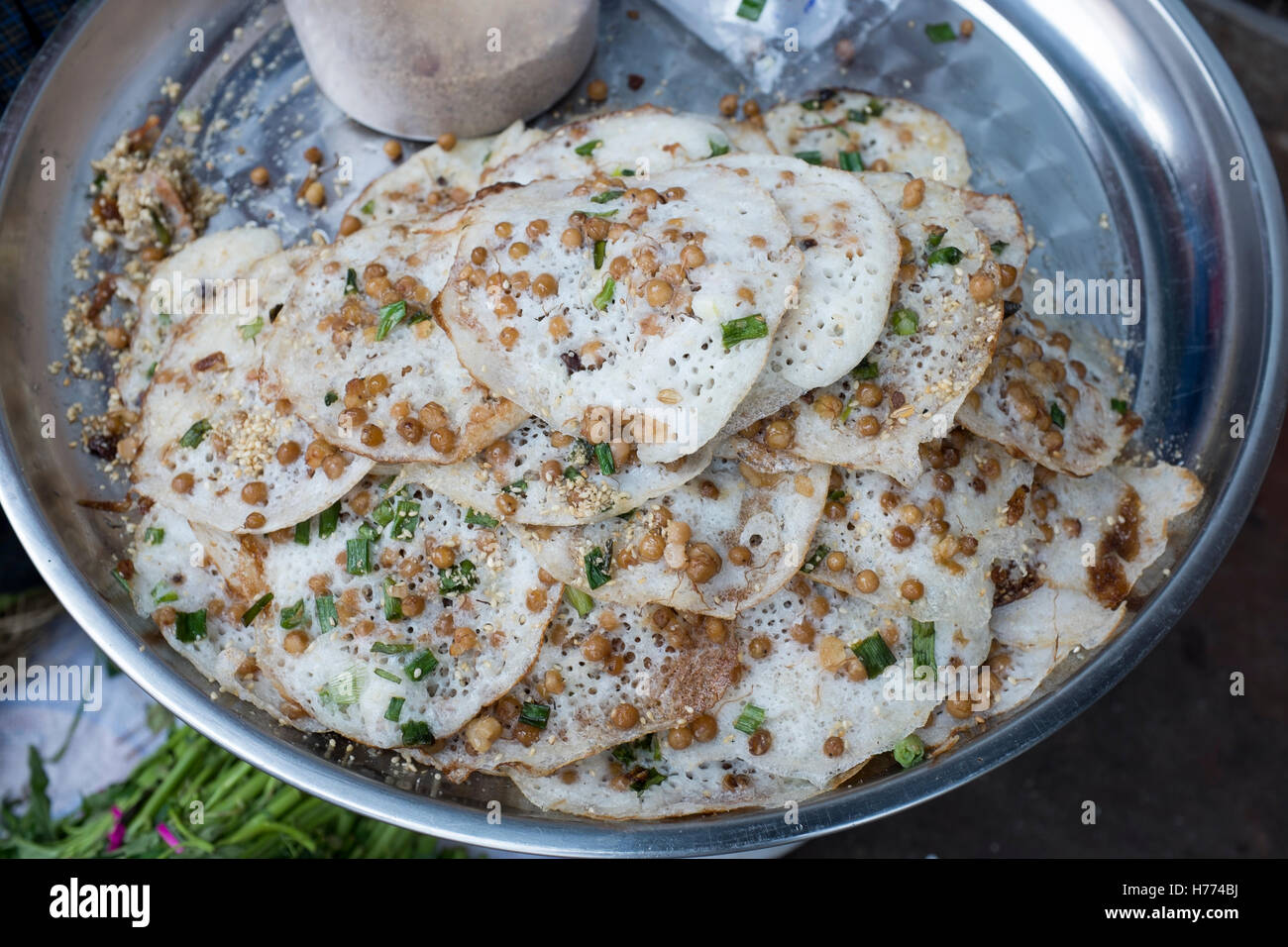 Pancake Vendor at Street Food Stall in Yangon Myanmar Stock Photo - Alamy
