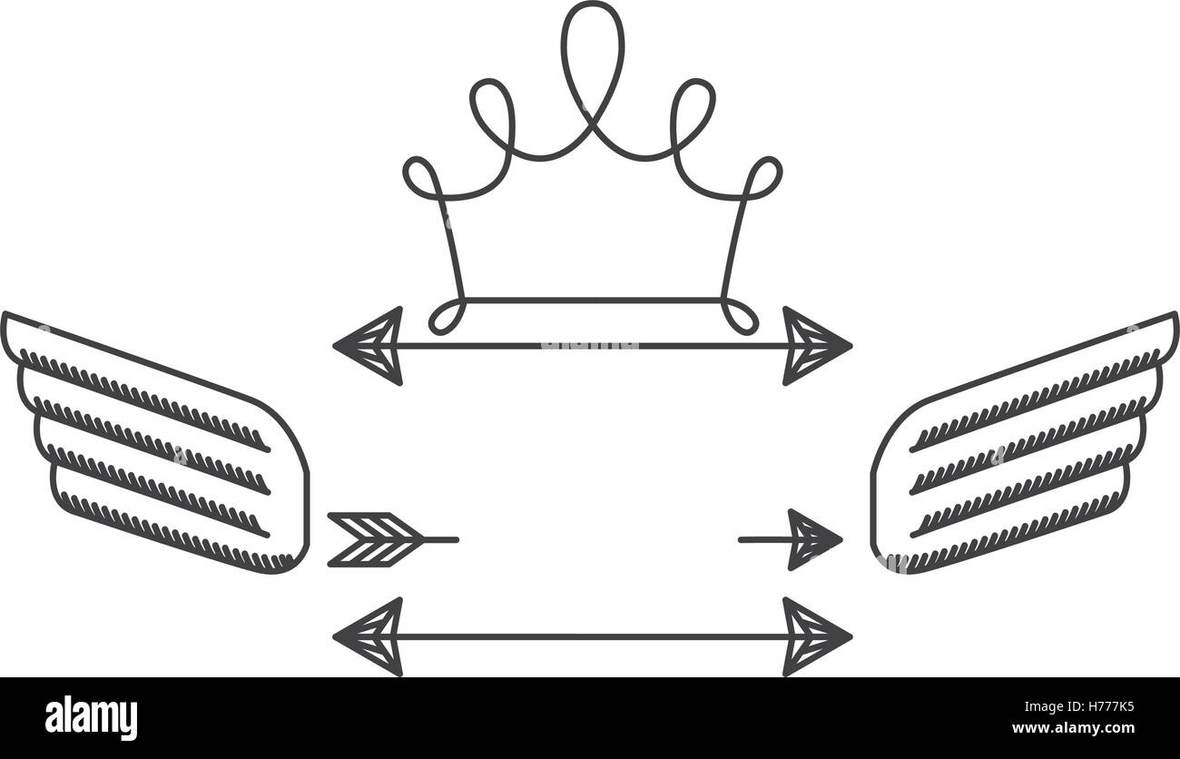Heraldry crown arrows Black and White Stock Photos & Images - Alamy
