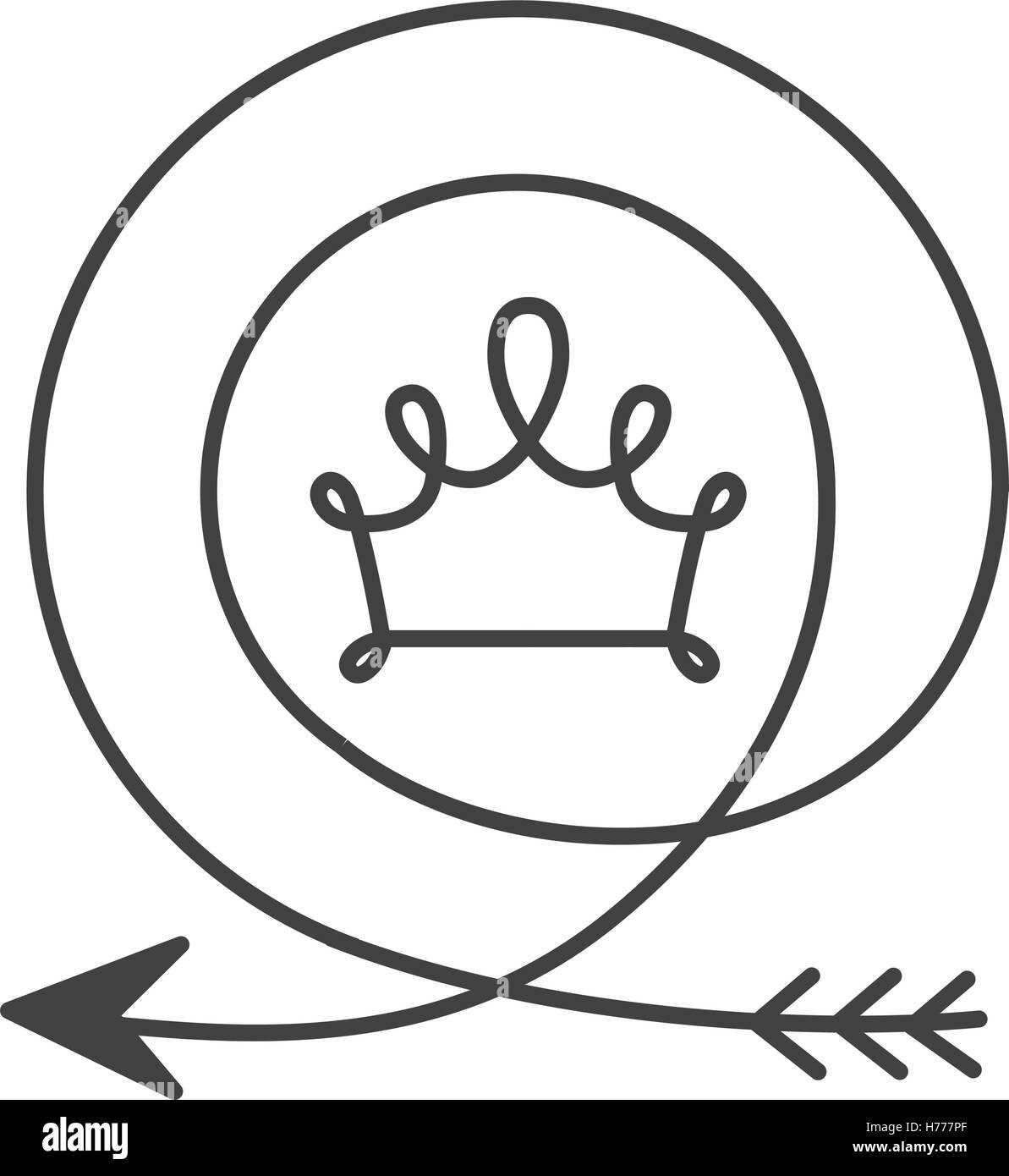 Heraldry crown arrows hi-res stock photography and images - Alamy