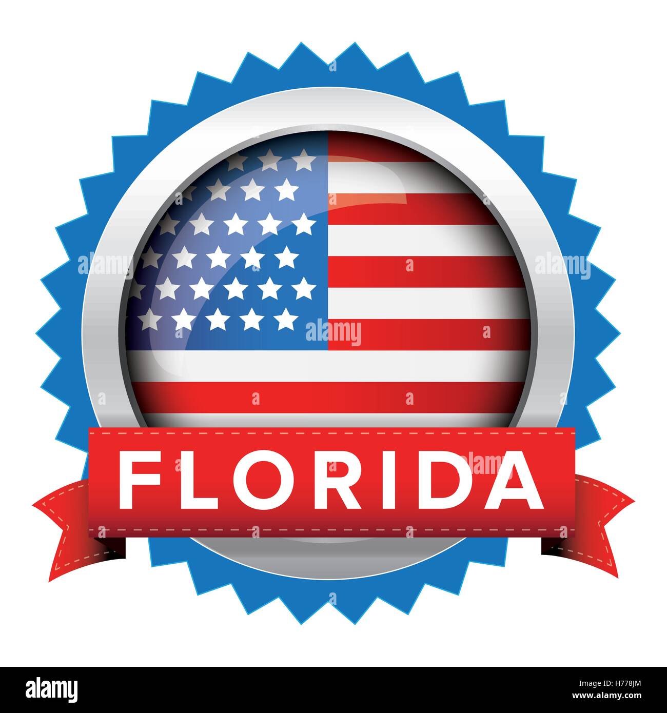 Florida and USA flag badge vector Stock Vector Image & Art - Alamy
