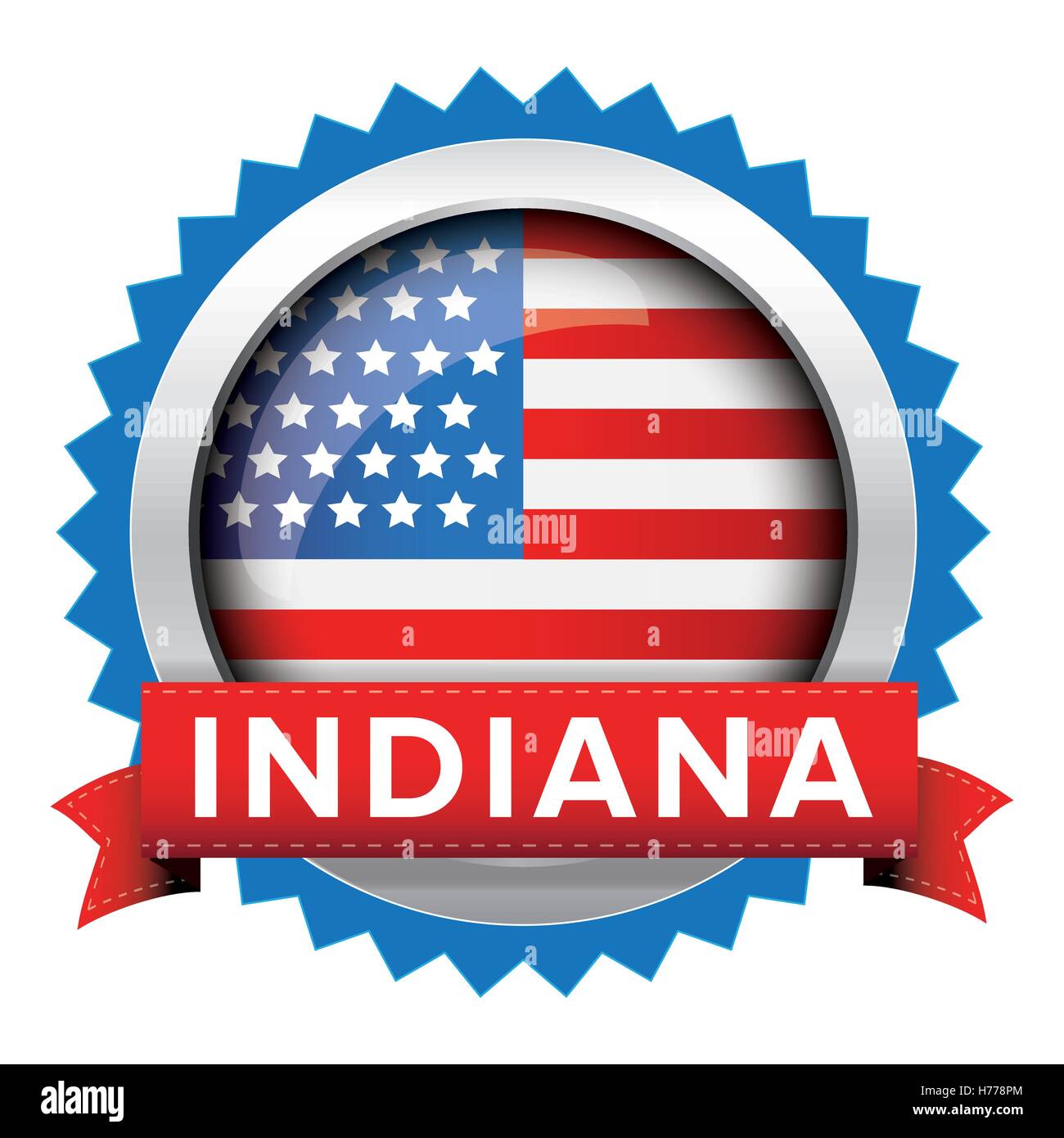 Indiana logo symbol icon flag hi-res stock photography and images - Alamy